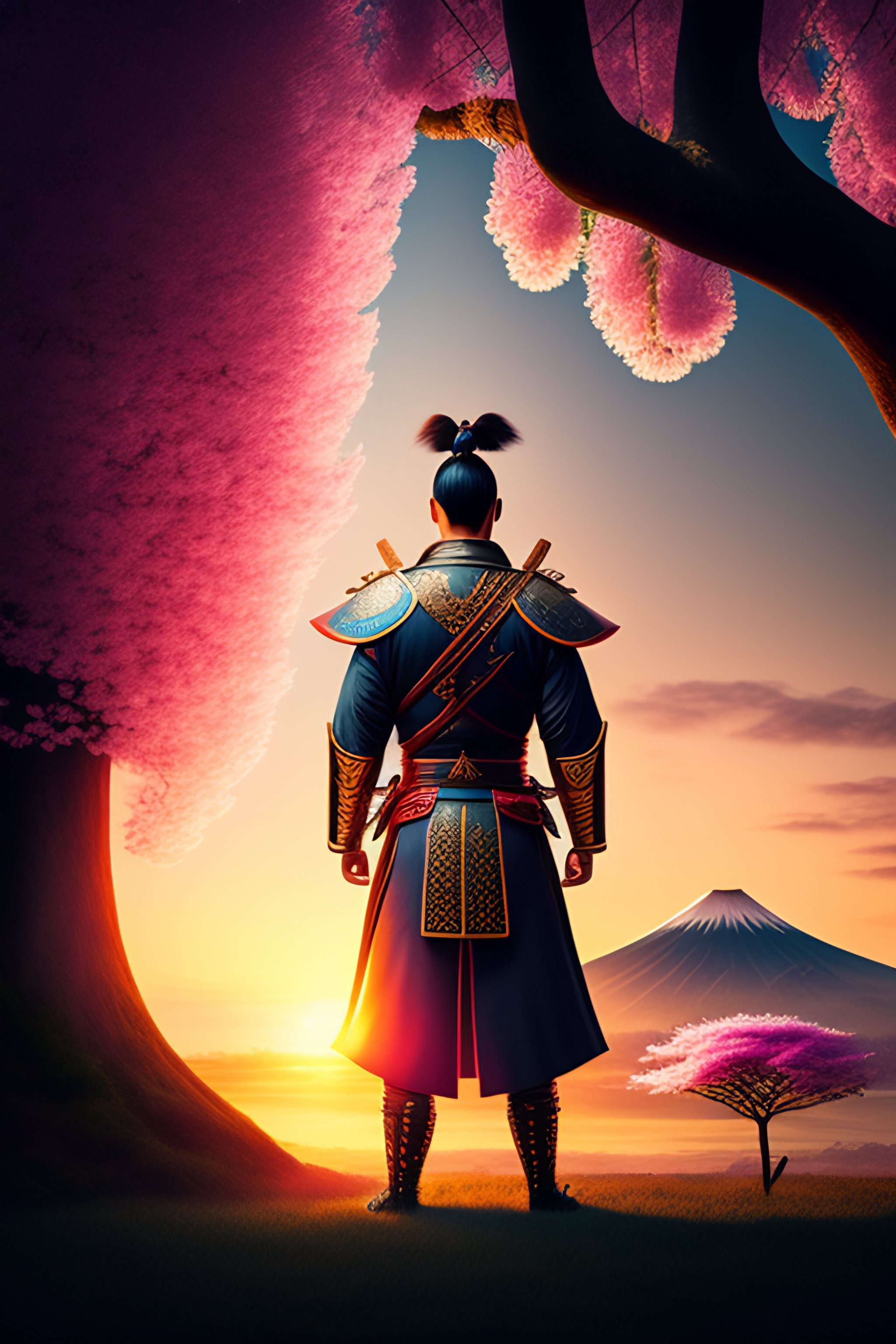 Lexica - Realistic picture of a Japanese Samurai training in nature ...