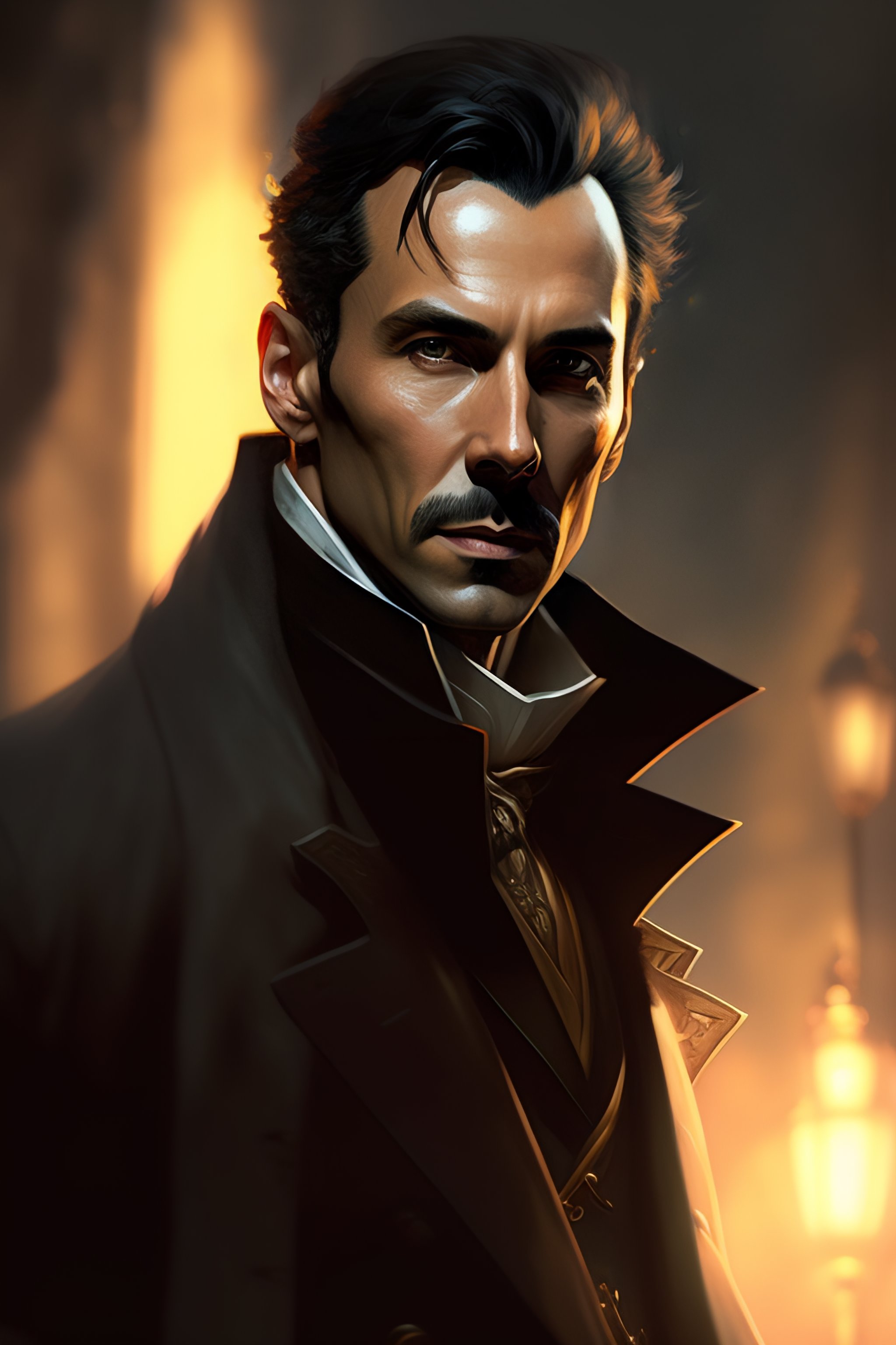 Lexica - Portrait of Sherlock Holmes, dramatic lighting, illustration ...