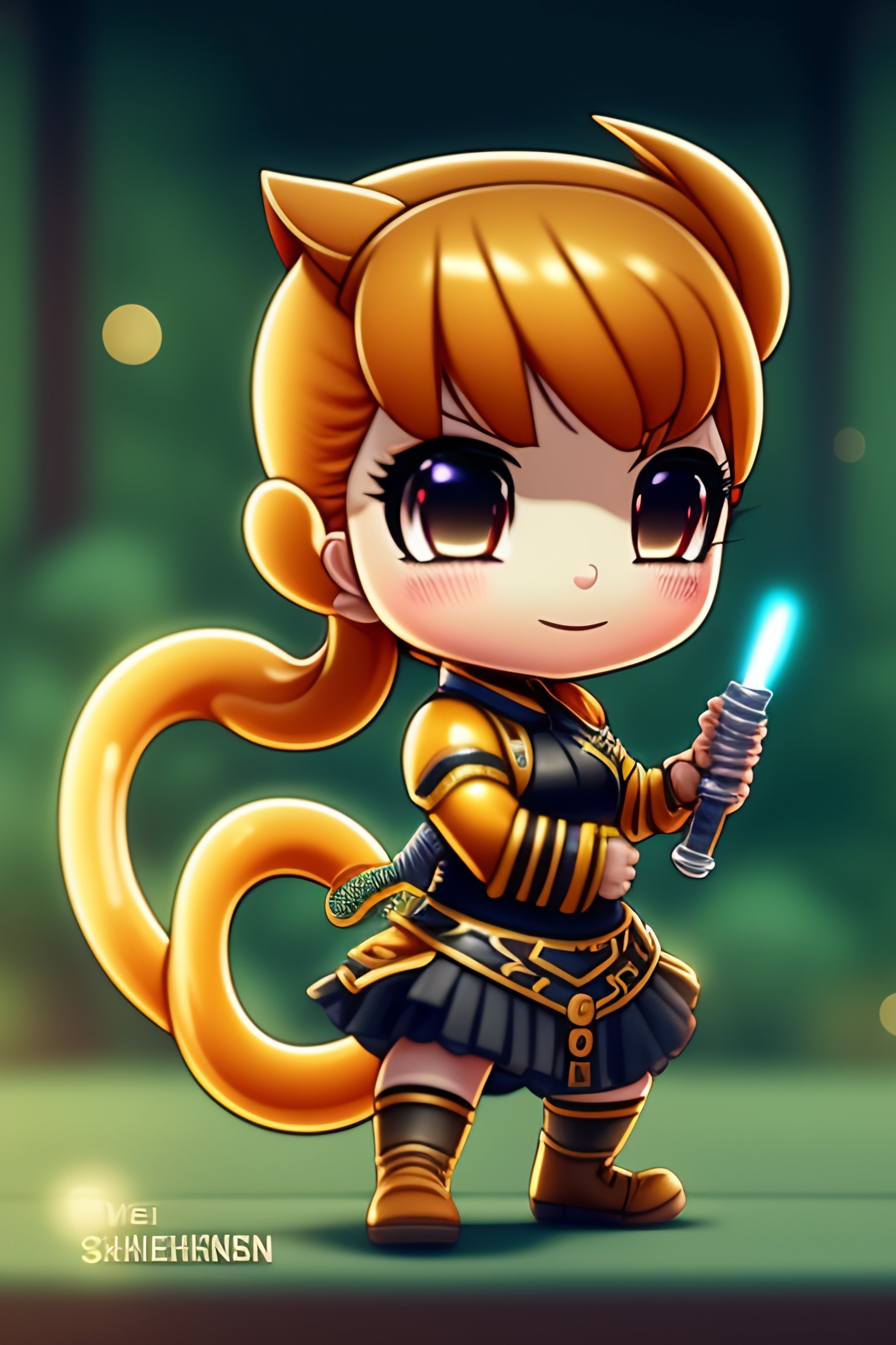 Lexica - Cute chibi snake dancing
