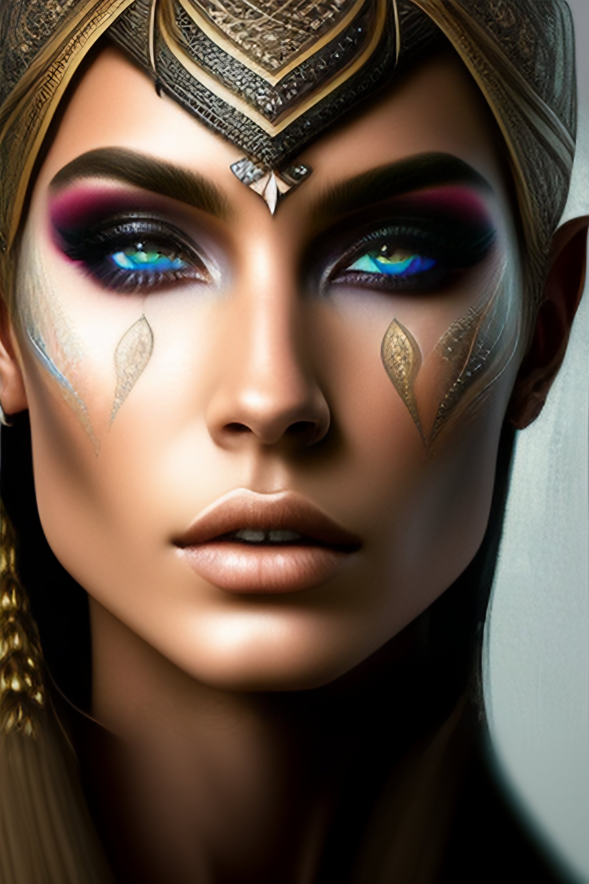 Lexica - Close up portrait of a beautiful human elf crossbreed,detailed ...