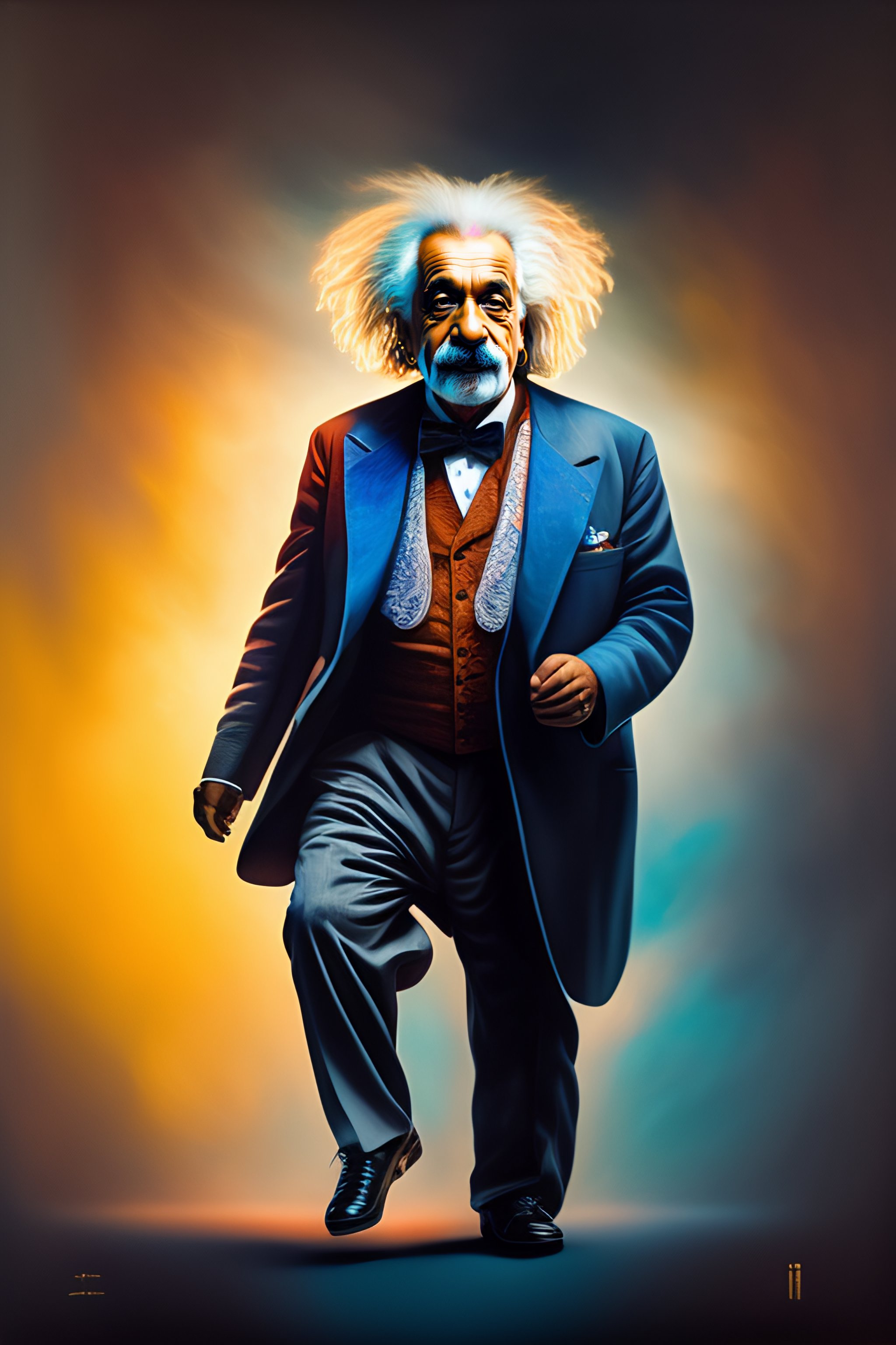 Lexica - Portrait of einstein dancing to hiphop
