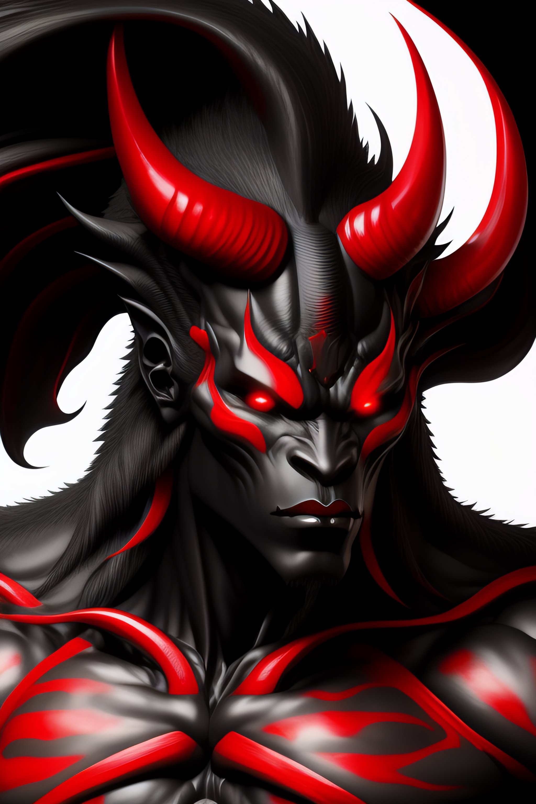 Lexica - Dark tall humanoid creature with red eyes and claws, highly ...
