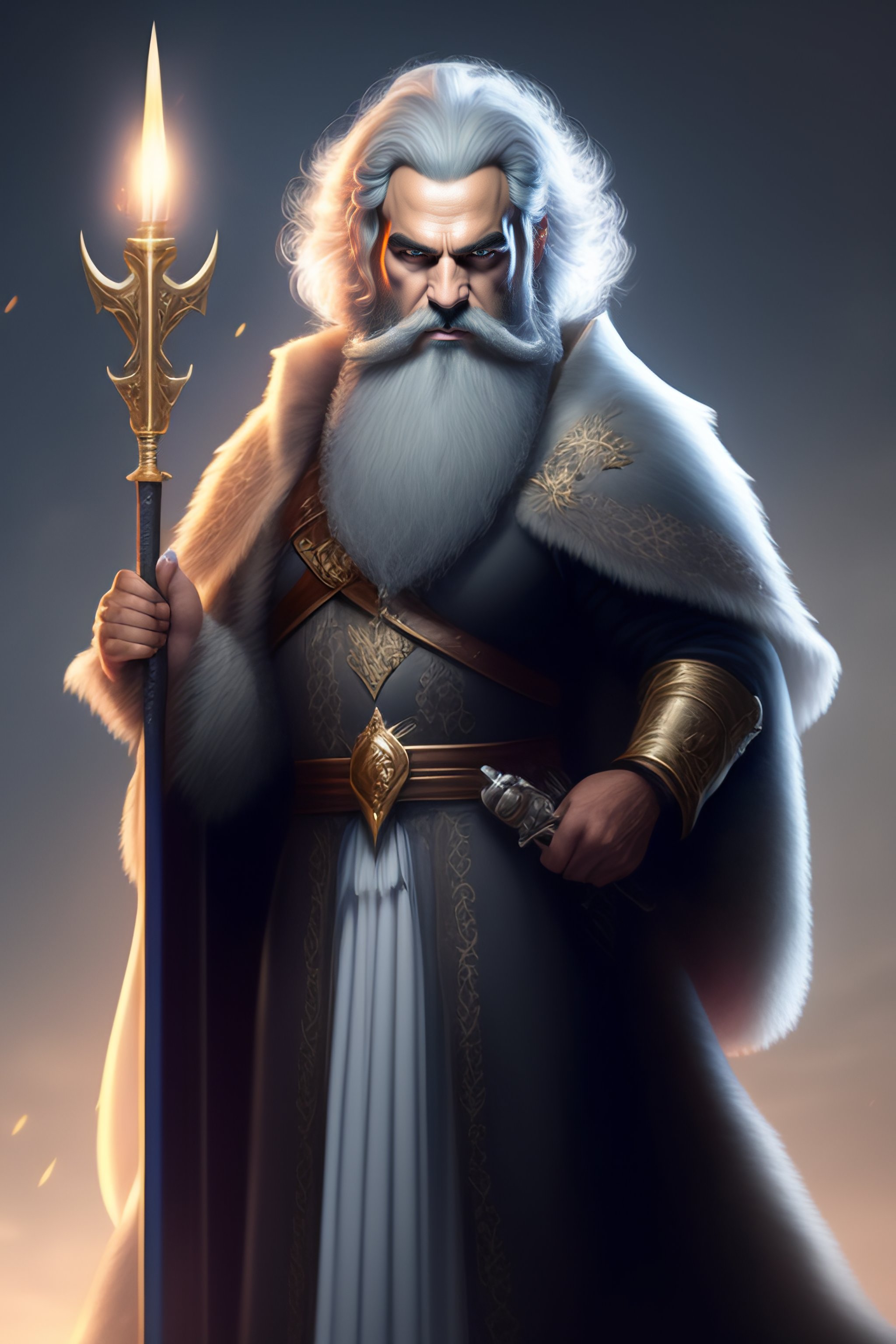 Lexica - A gray-colored dark lord with long beard and very small hands ...