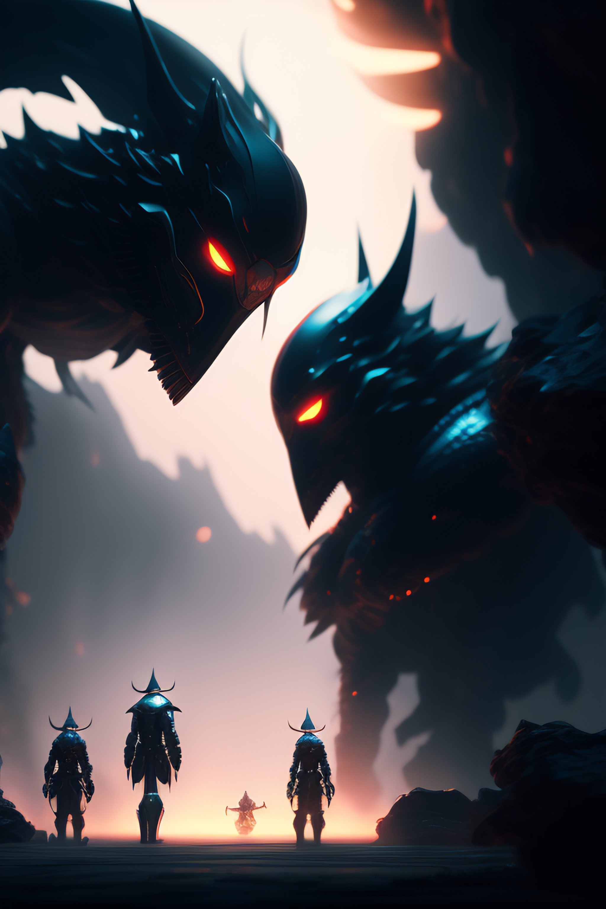 Lexica - Dark monsters, digital painting, digital illustration, unreal ...