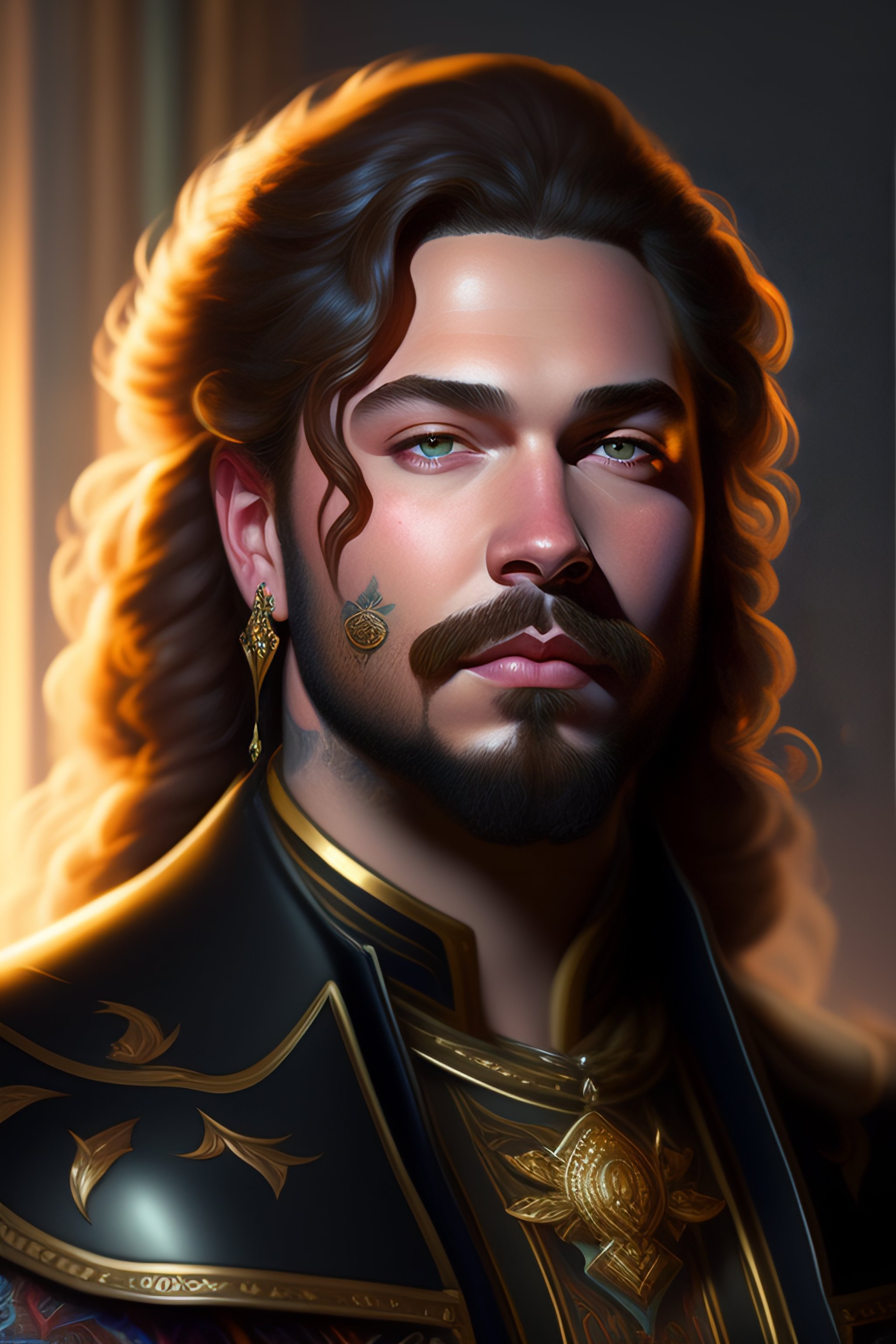 Lexica - Close up of post malone , deep focus, d & d, fantasy ...