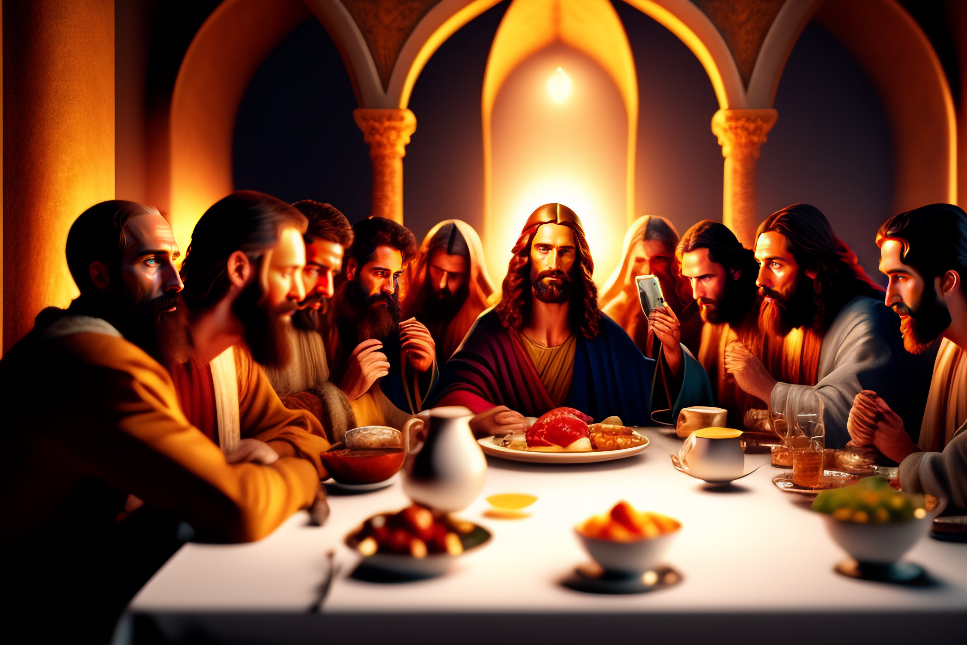 Lexica - Hyper realistic color photo of the last supper, year 1, jesus ...