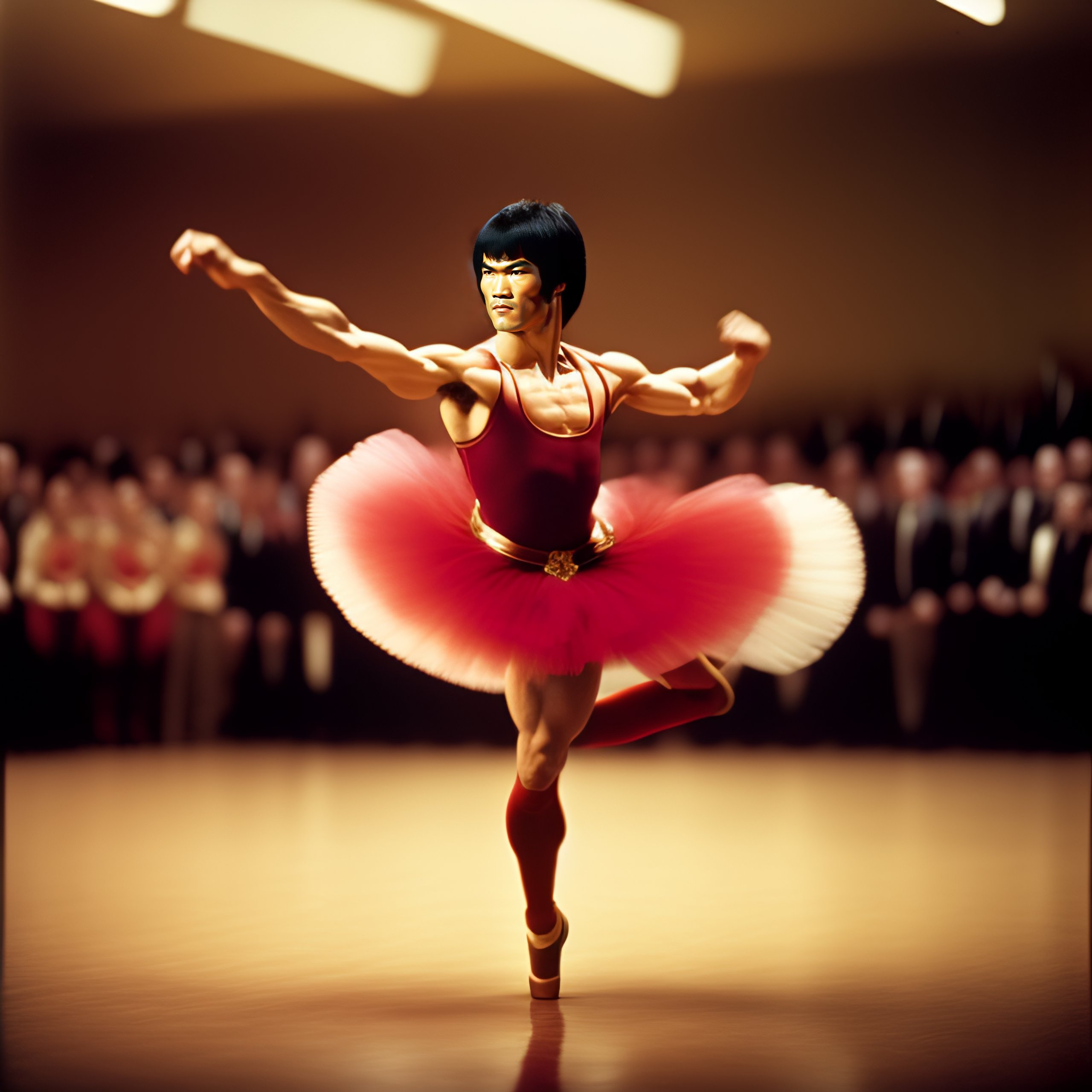 Lexica - Bruce lee in ballerina tutu dancing nutcracker