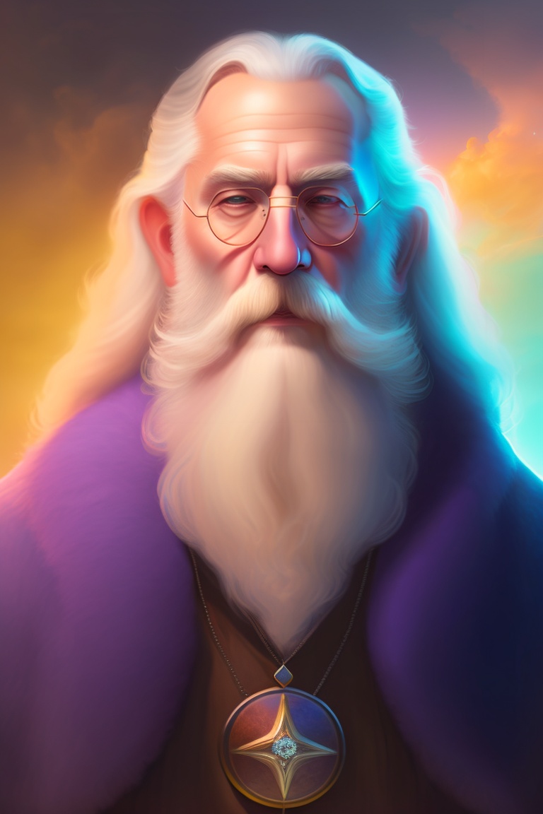 Lexica - Yogi, white beard, ethereal glow, sacred