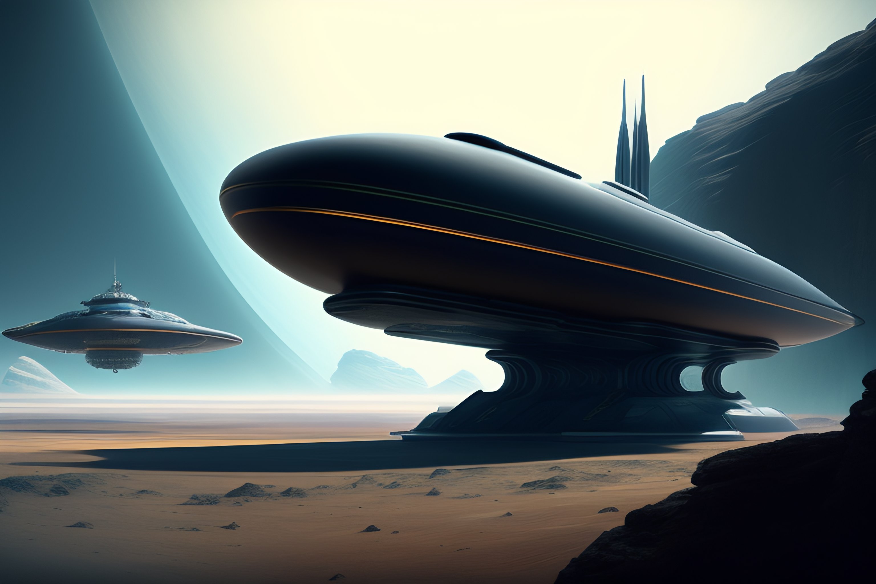Lexica - Spaceship panorama, sci-fi, Hans Rudolf «Rüdi» Giger