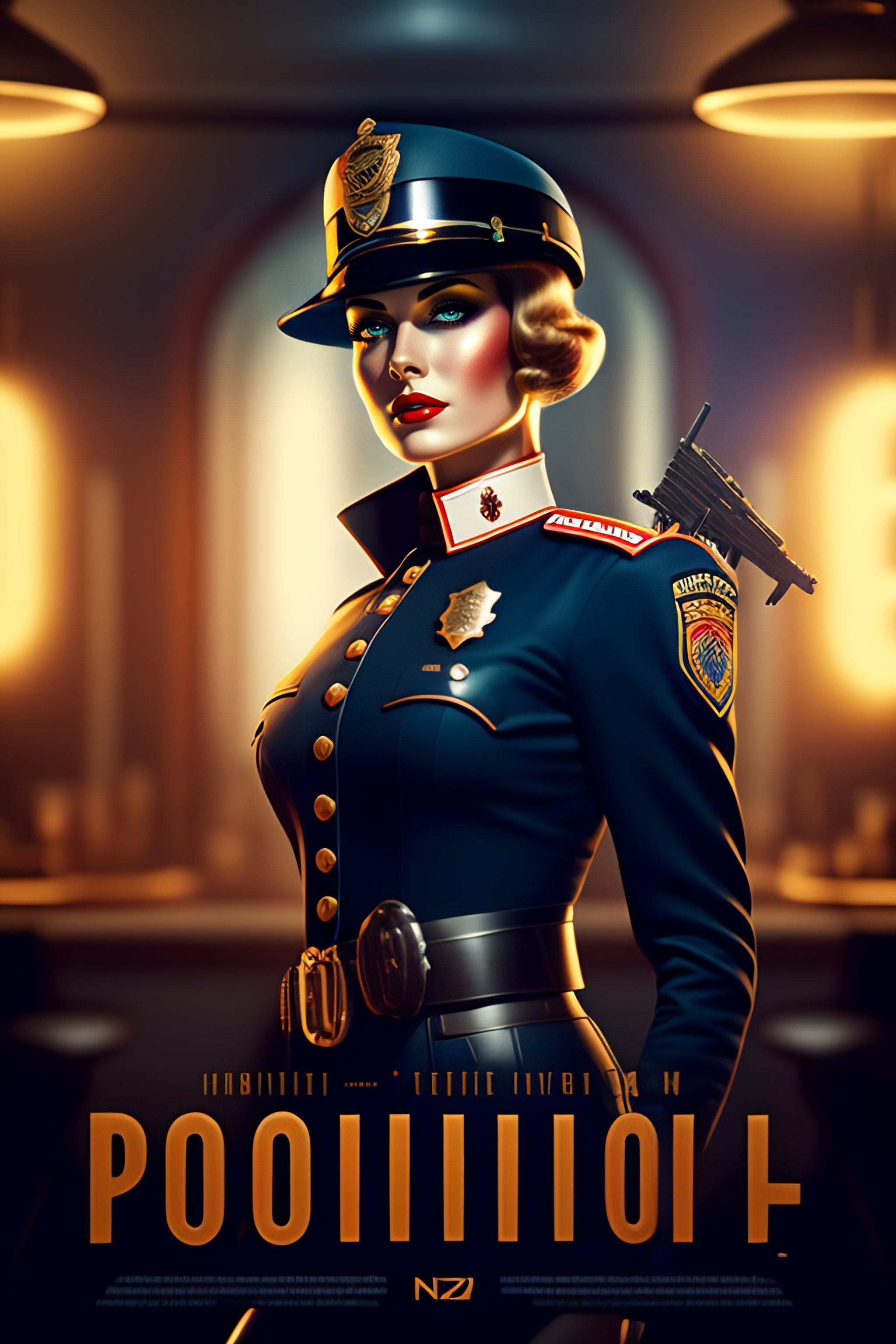 Lexica - Vintage Medium Shot 1920's Poster, Futuristic electronik ...