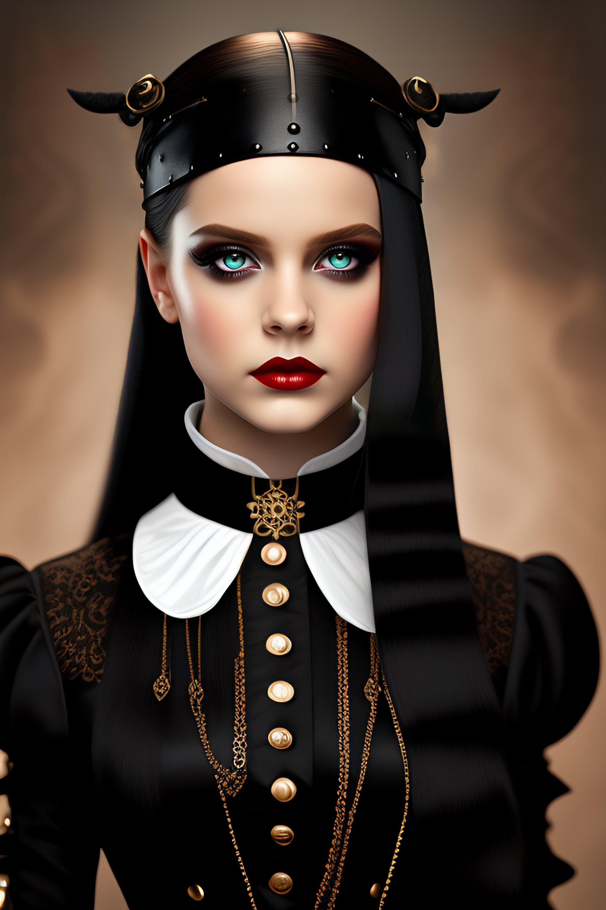 Lexica - Young stunning Wednesday Addams evil expression wearing ...