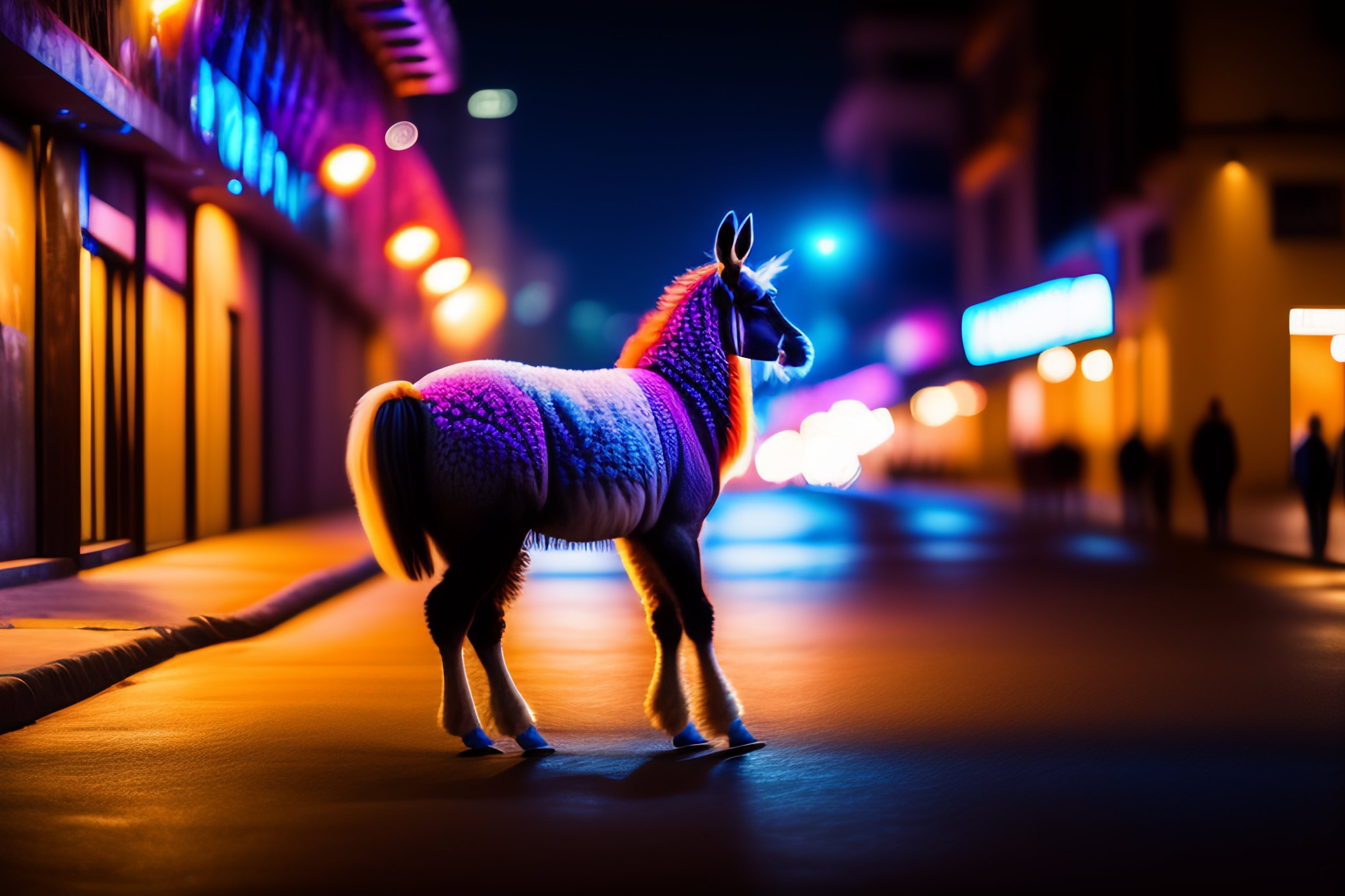 Lexica - Realistic photo of a skating llama in the streets of Mexico ...