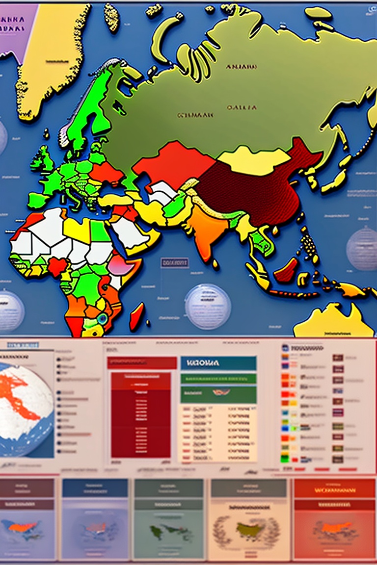 Lexica - Political map of world with ,title, direction, map projection ...