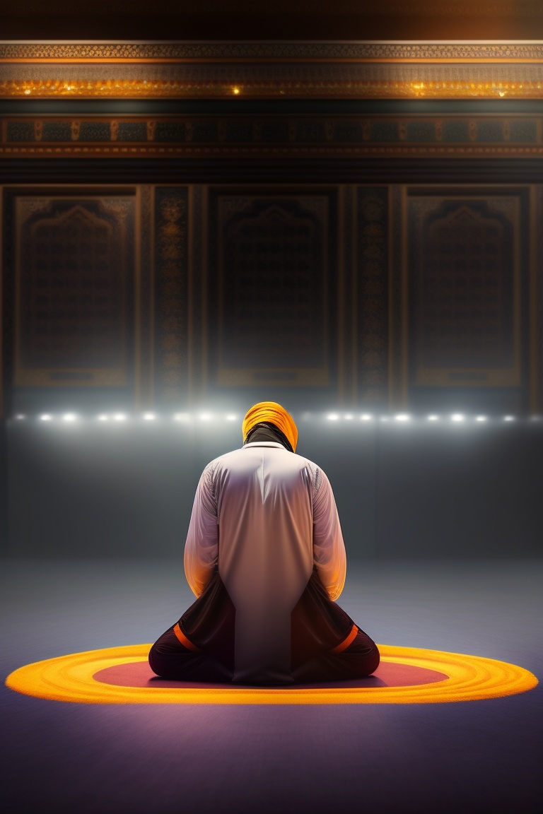 Lexica - A muslim praying in front of kaaba during ramadhan pray to god ...