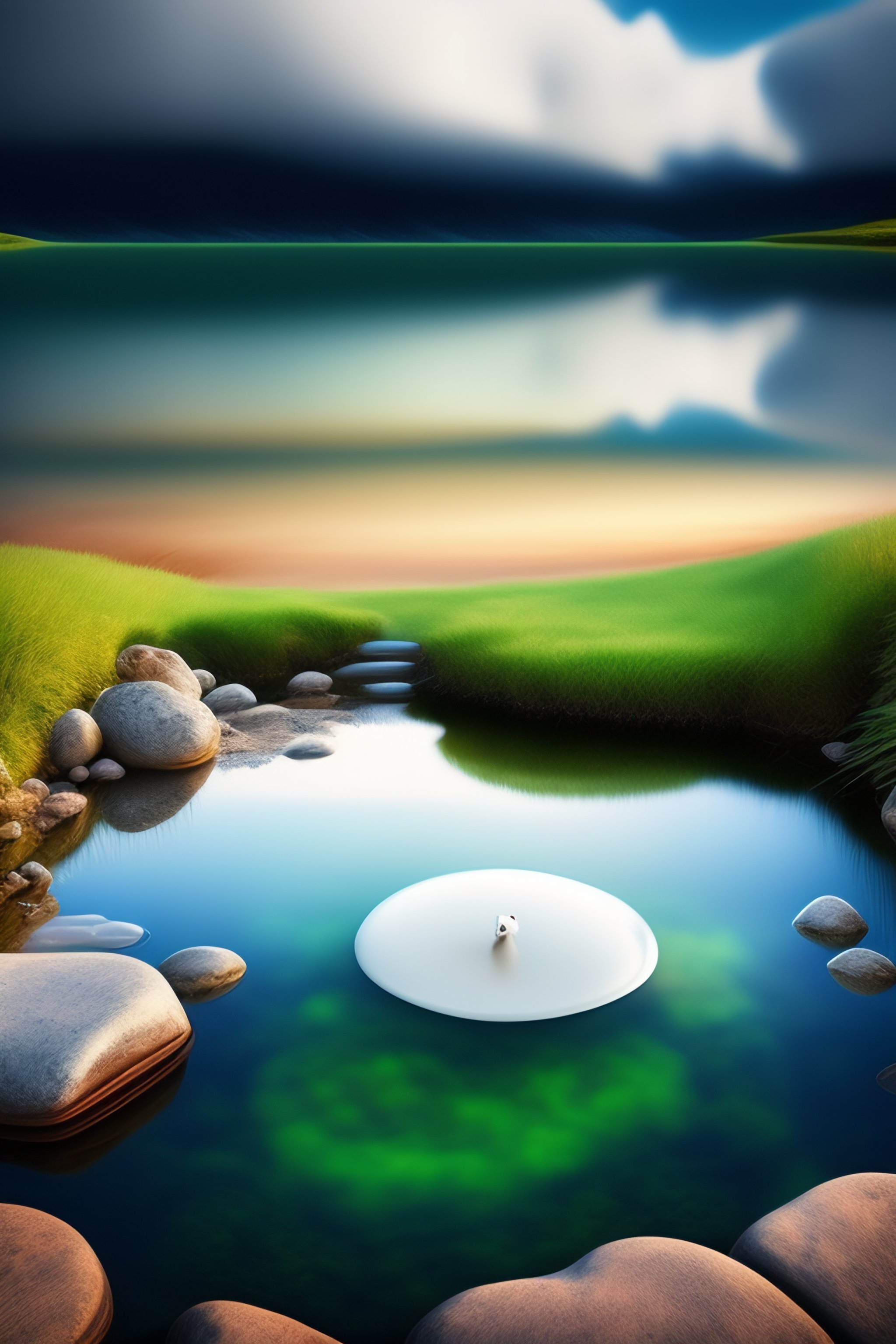 Lexica - White puddle super cute fantasy realism