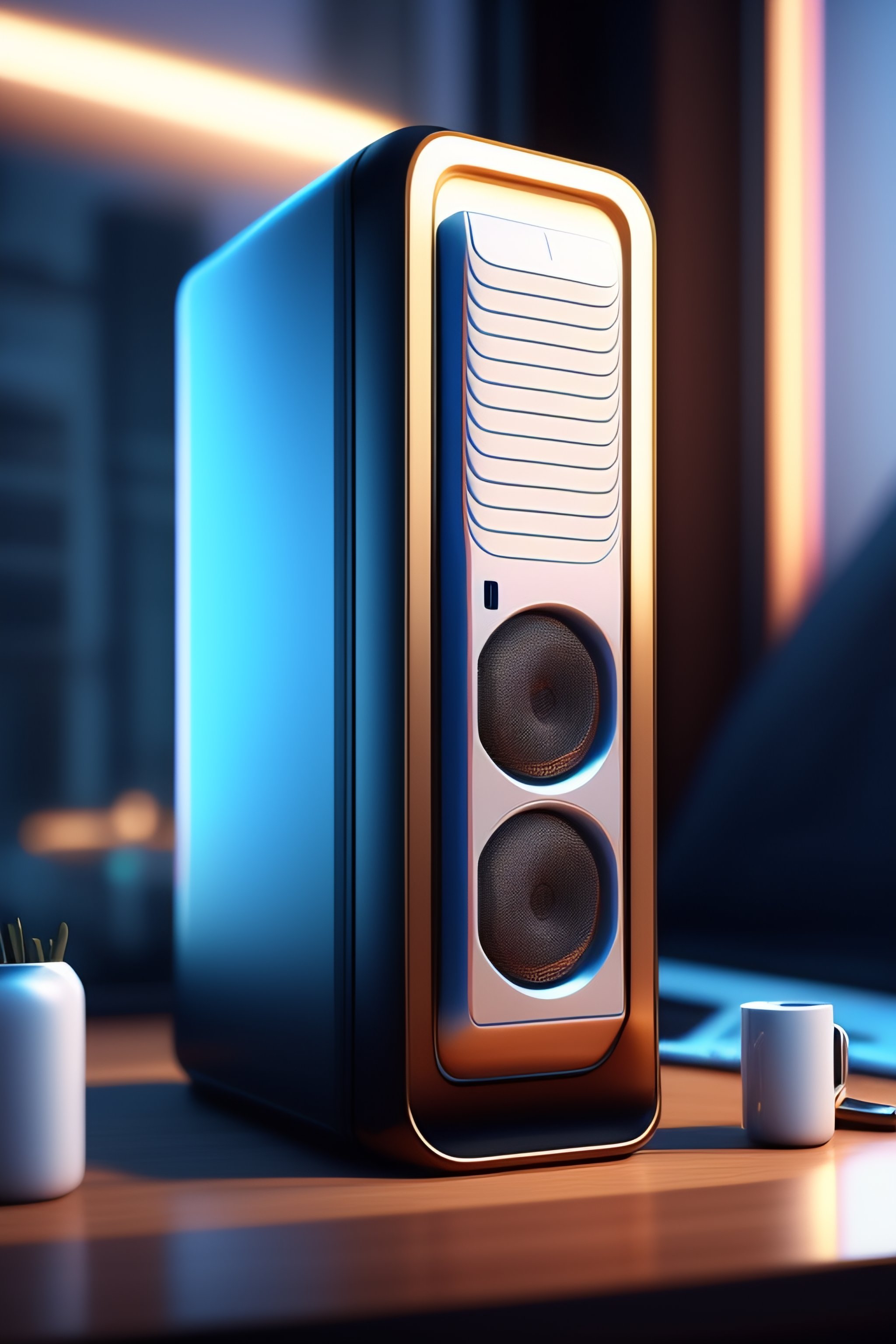 Lexica - A image of an anthropomorphic computer tower, accurate, unreal ...