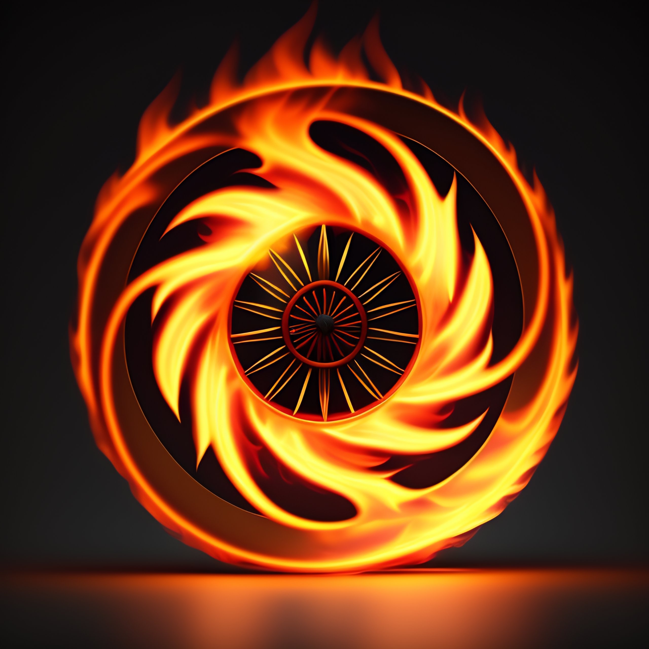 Lexica - Stylized flame wheel