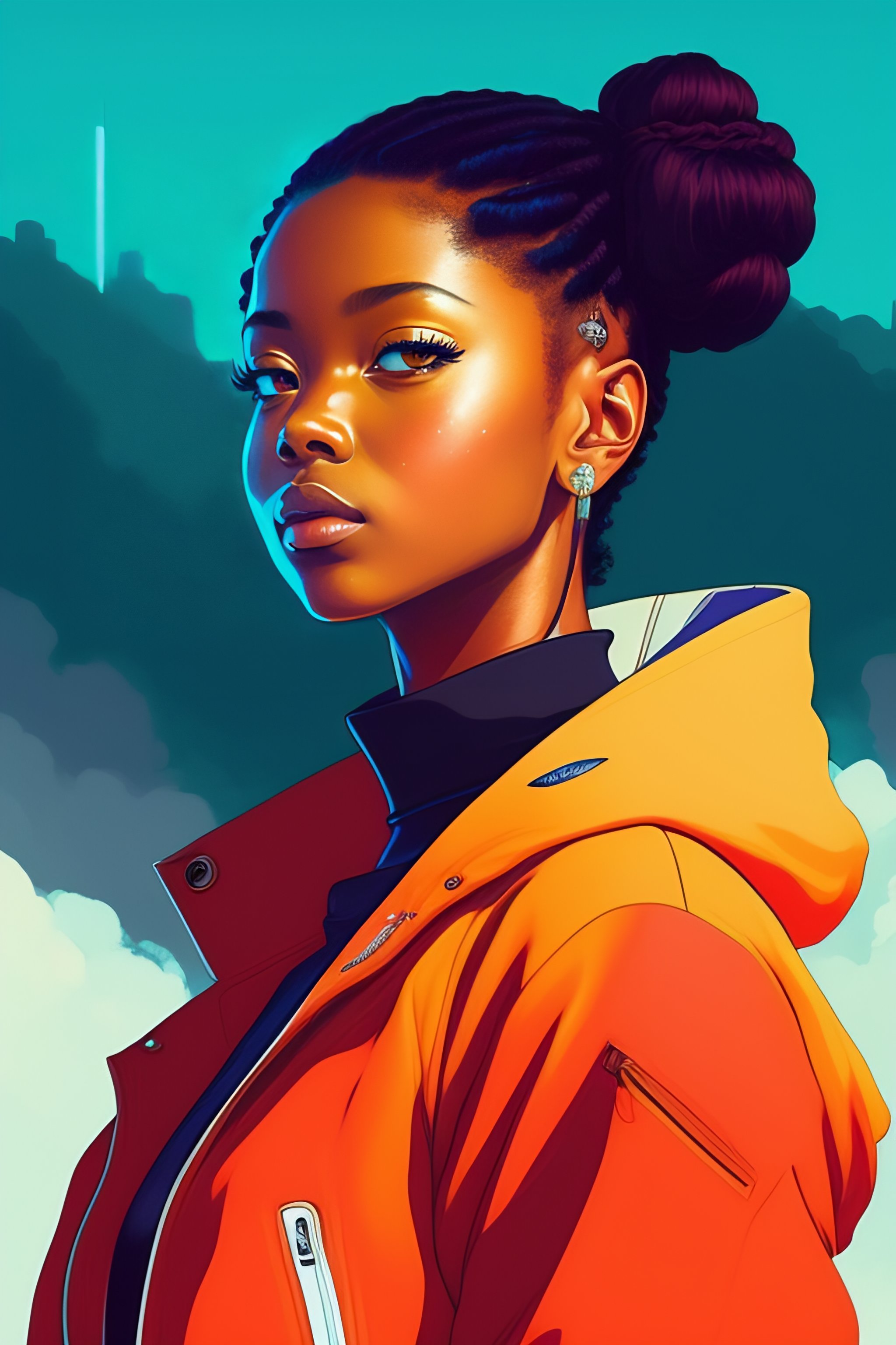 Lexica - 21 savage ,style of Laurie Greasley, studio ghibli, akira ...