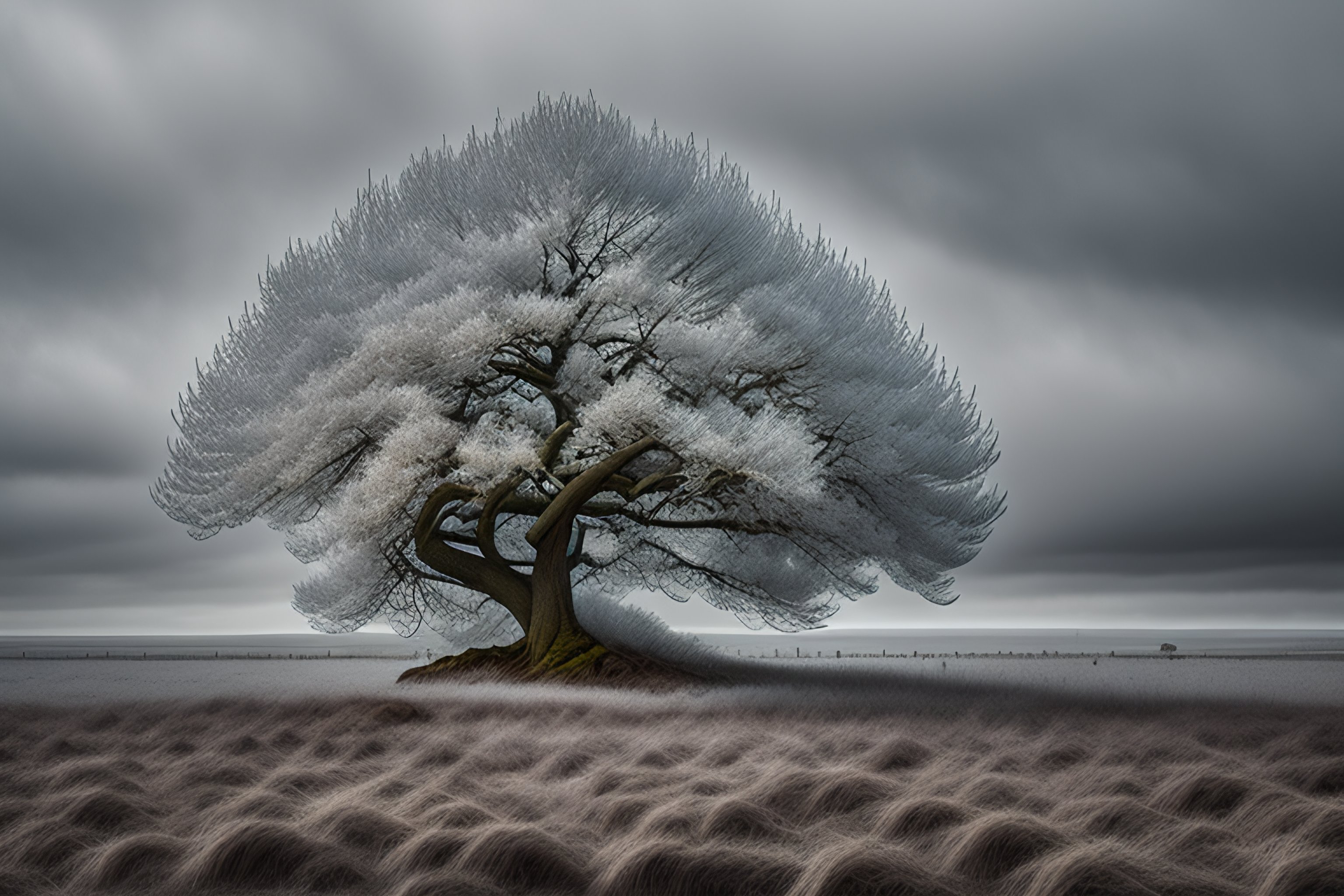Lexica - Tree in landscape
