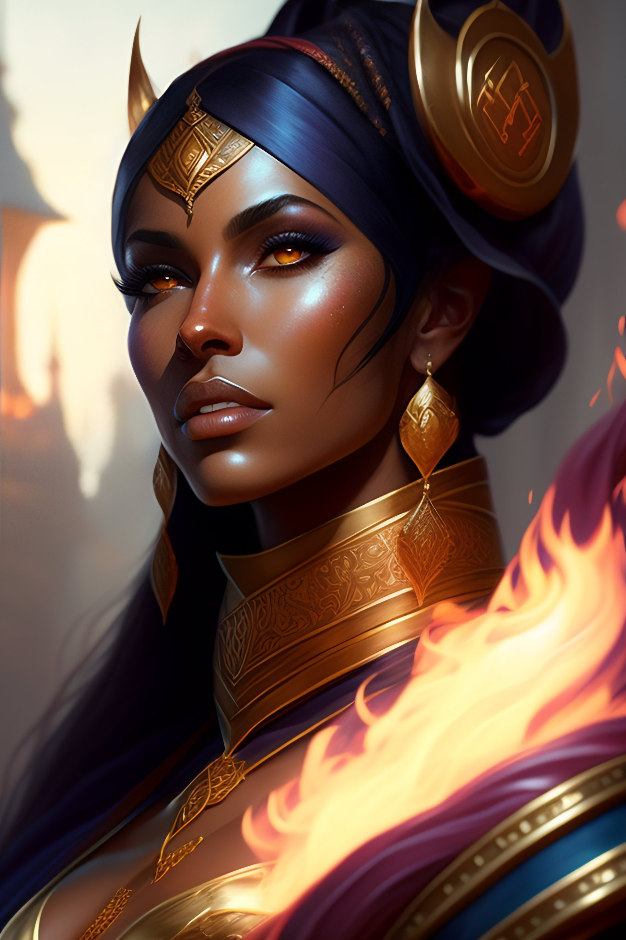 Lexica - Tiefling sorcerer, highly detailed, smooth, fine details, concept art, intricate, semi ...