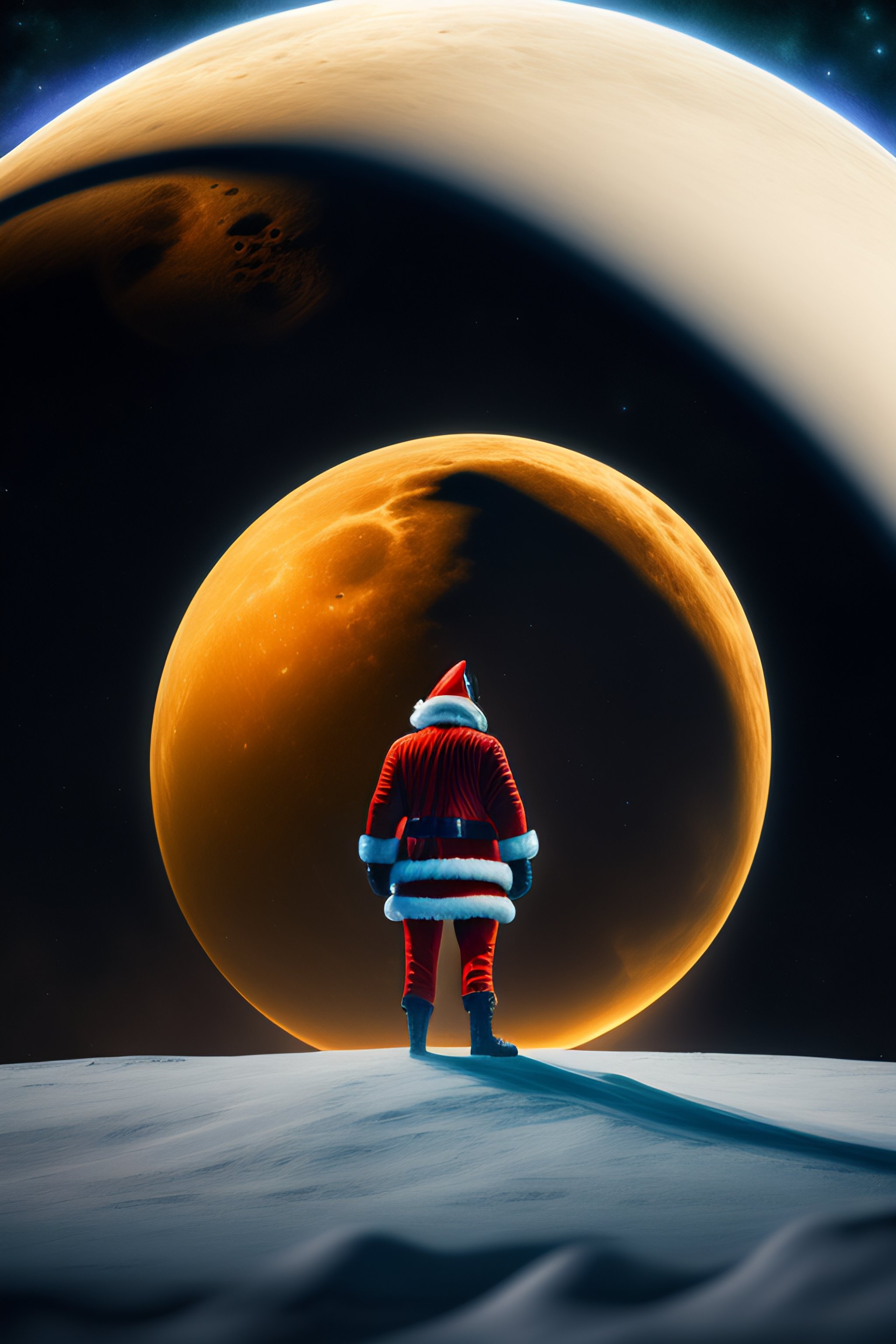 Lexica - Santa claus on the moon