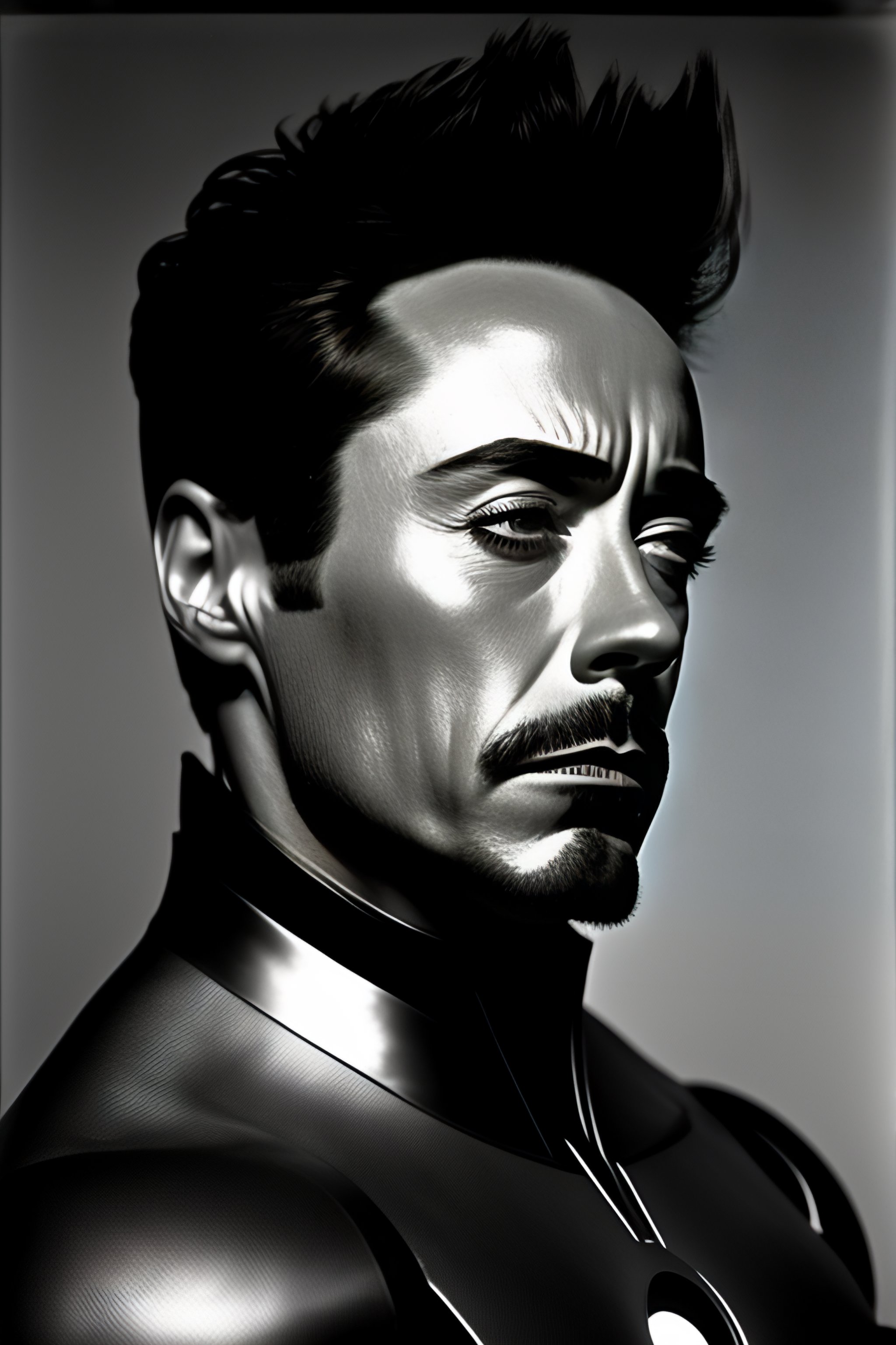Lexica - Robert downey junior crying as iron man, by richard avedon ...