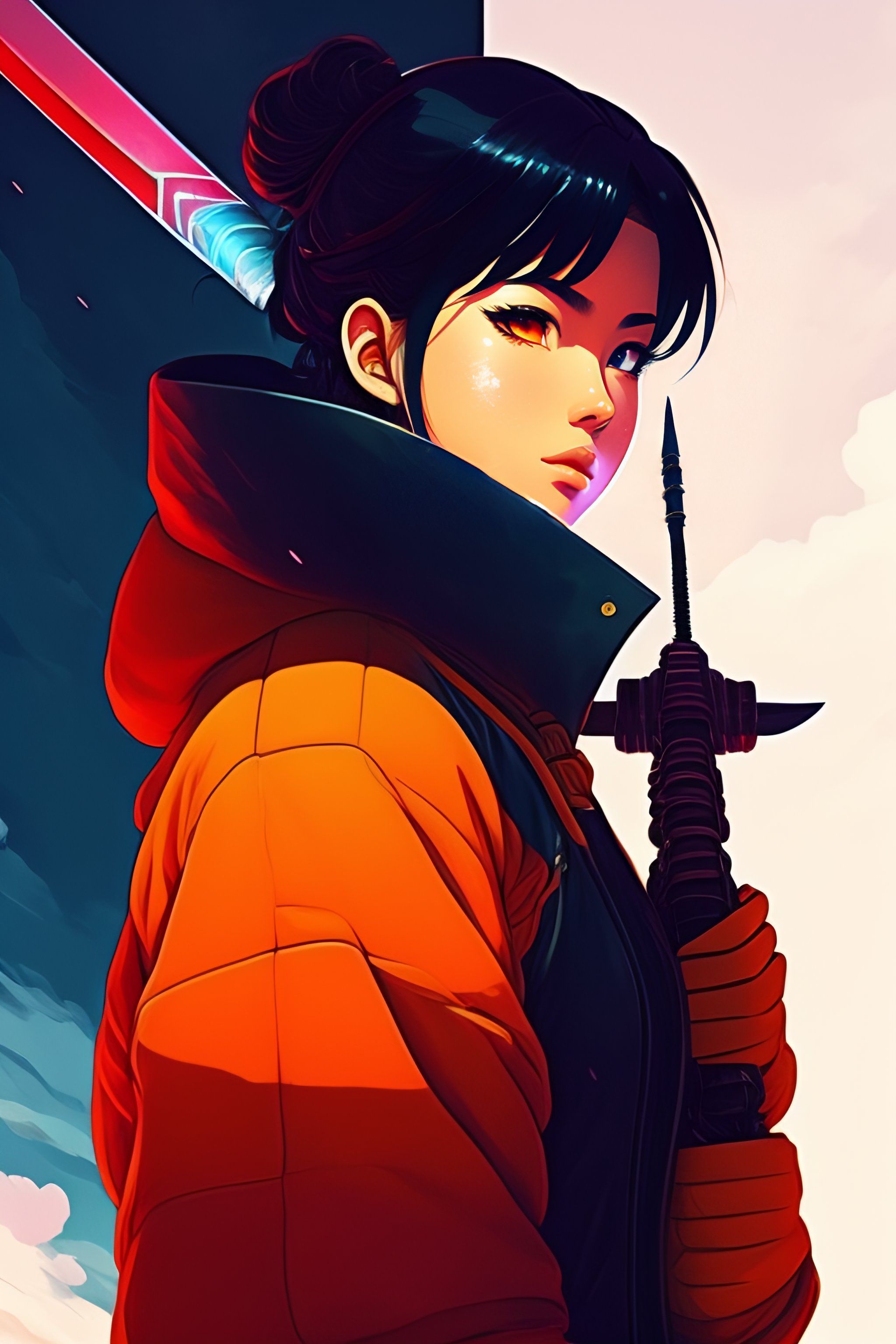 Lexica - Silver sword ,style of Laurie Greasley, studio ghibli, akira ...