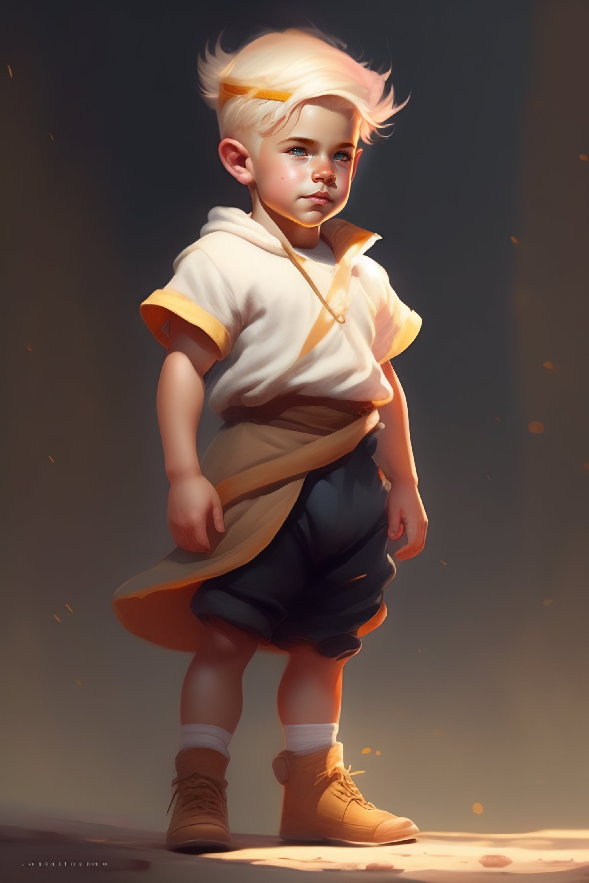 Lexica - Medieval prince dwarfism, threelegs!!!, blonde hair, full body ...