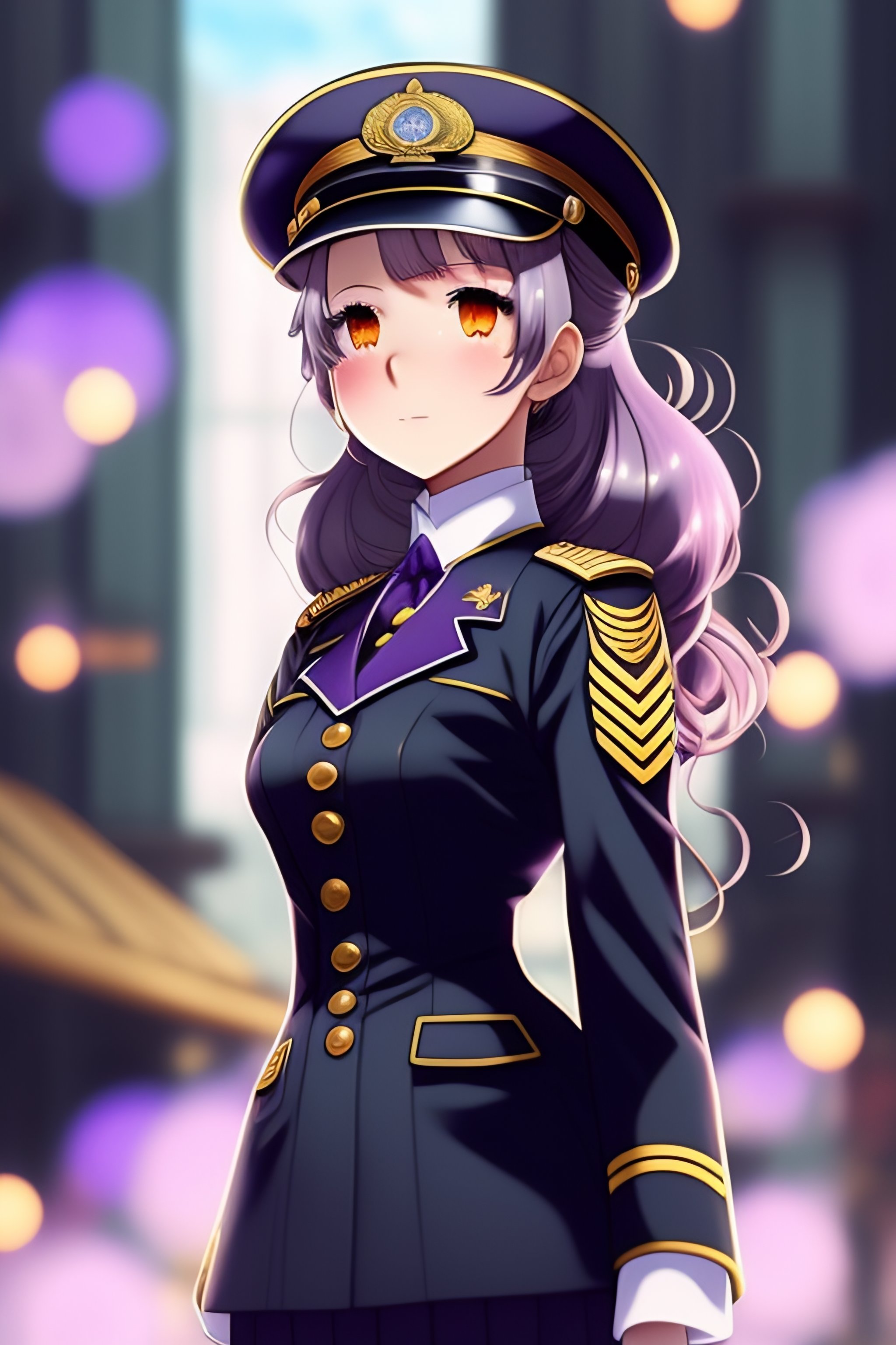 Lexica - One military officer girl; anime style; vintage 40's; world ...