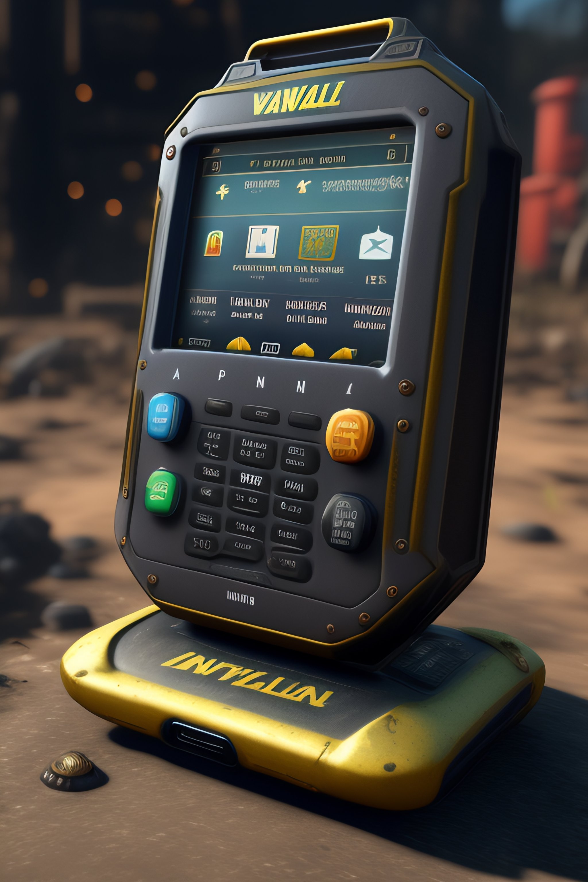 Lexica - An extremely complex Fallout 4 Mobile phone, Waste punk, gray