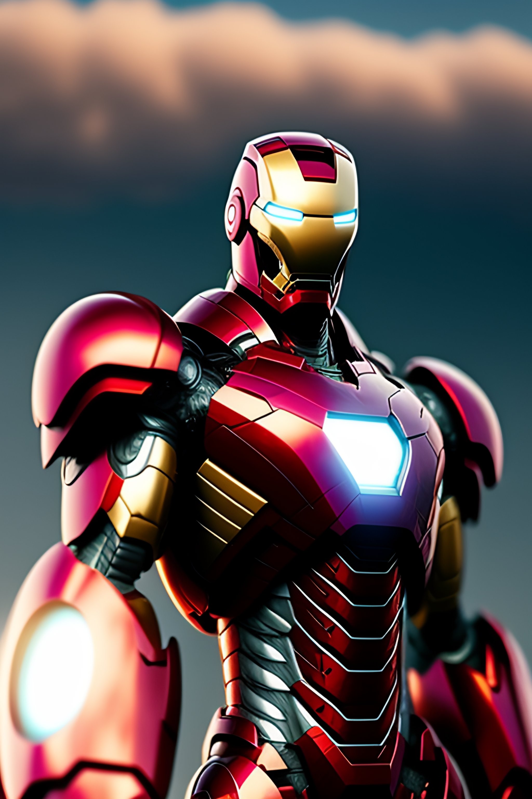 Lexica - Iron man flying in the sky