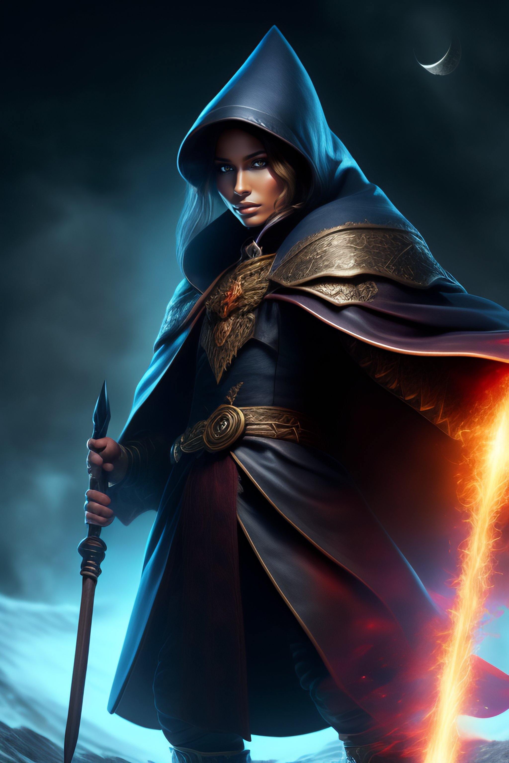 Lexica - Dark mage with wand