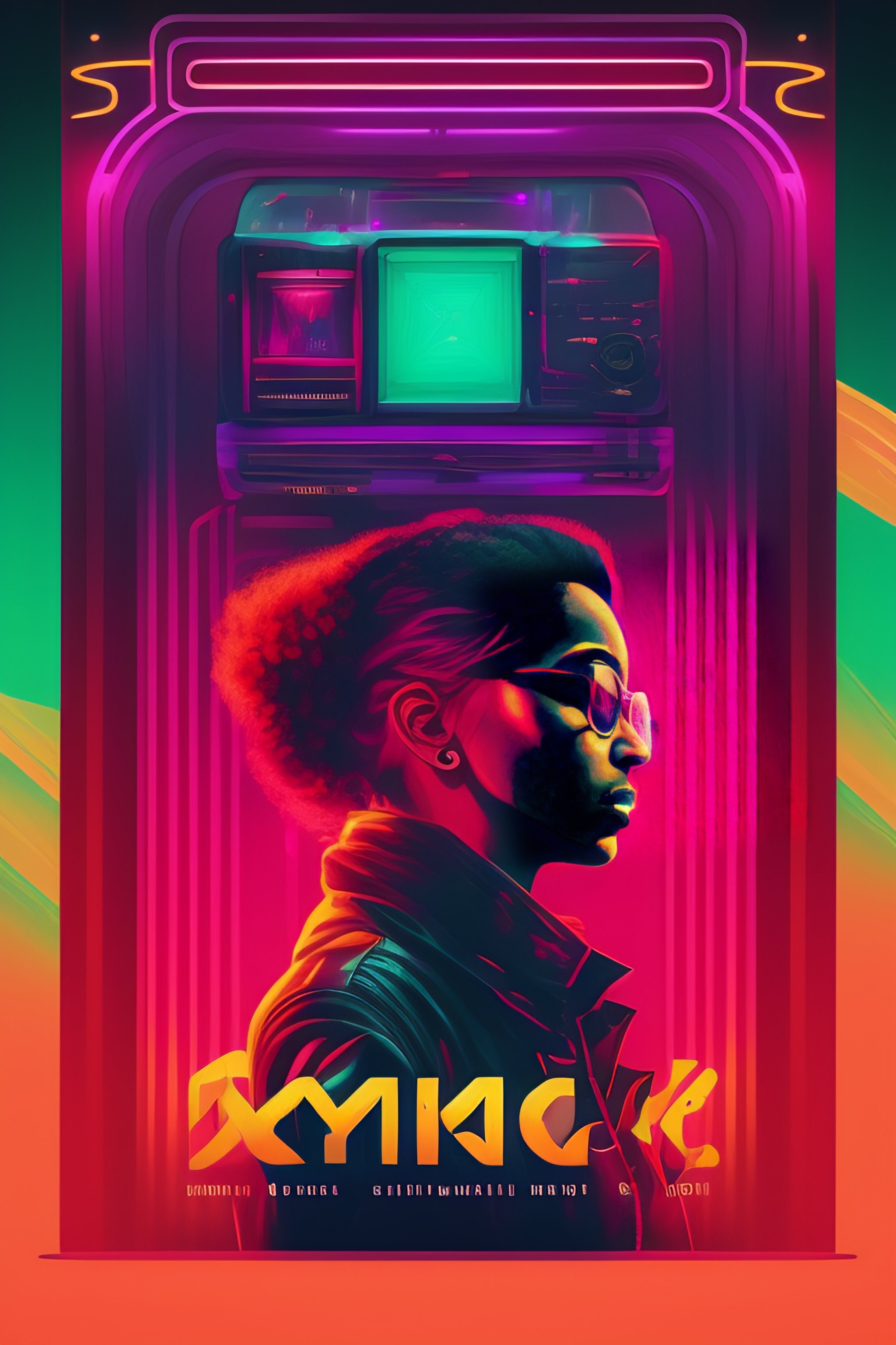 Lexica - Synthwave poster neo noir