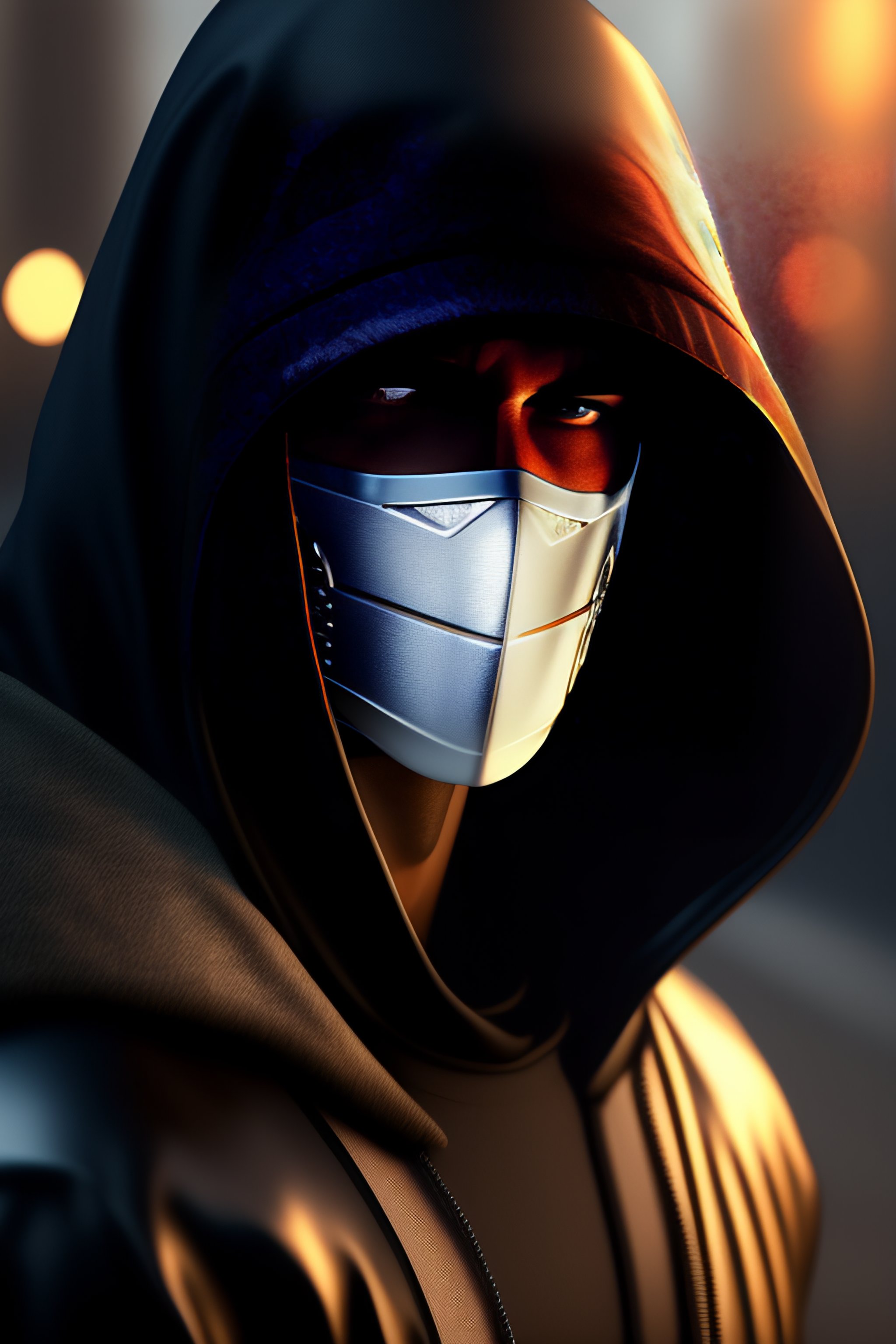 Lexica - A hacker, 3D, centered, ultra realistic, his face is hiden ...