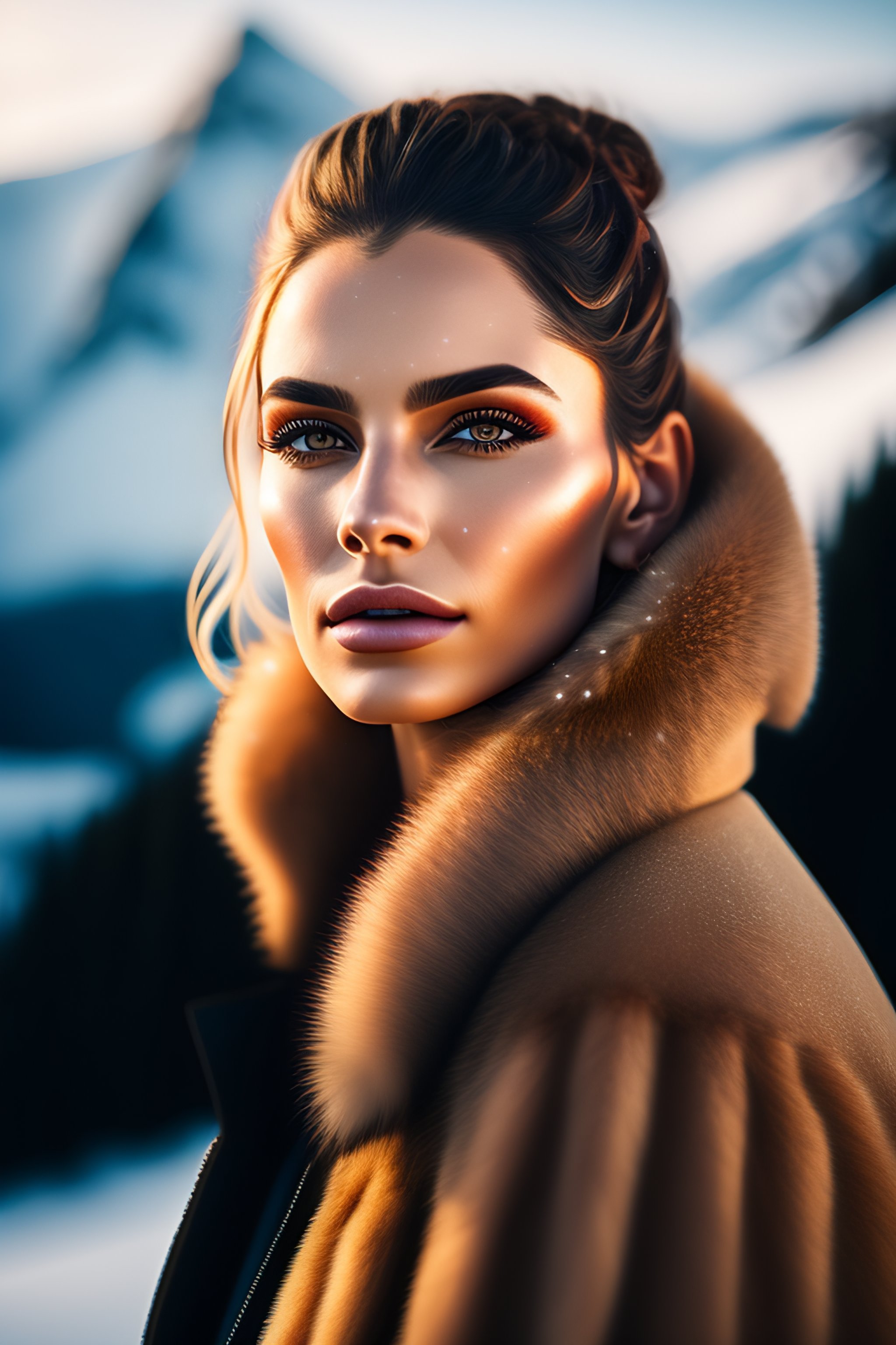 Lexica - Realistic full potrait of Beautiful romanian woman with makeup ...