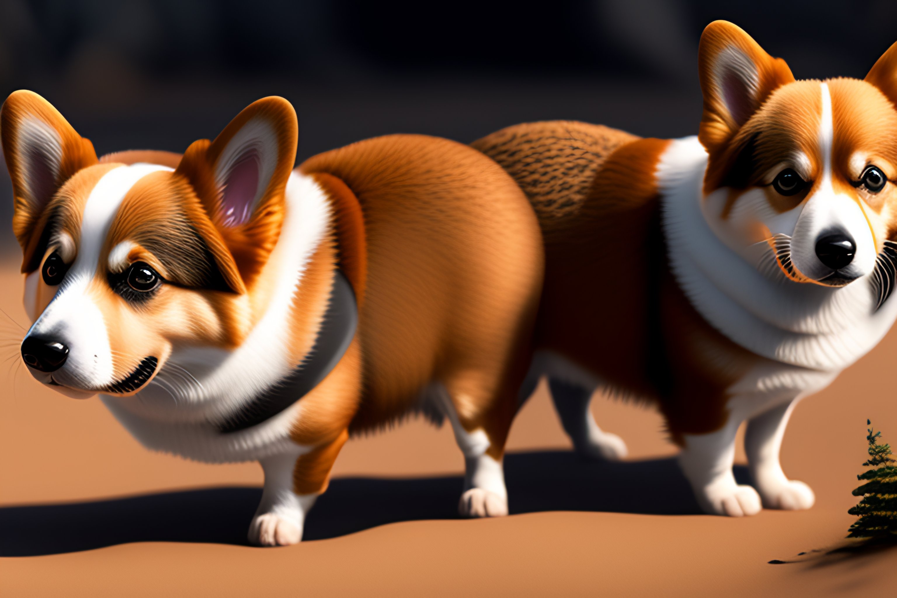 Lexica - Zoom background of a bunch of Corgi's in the star wars universe