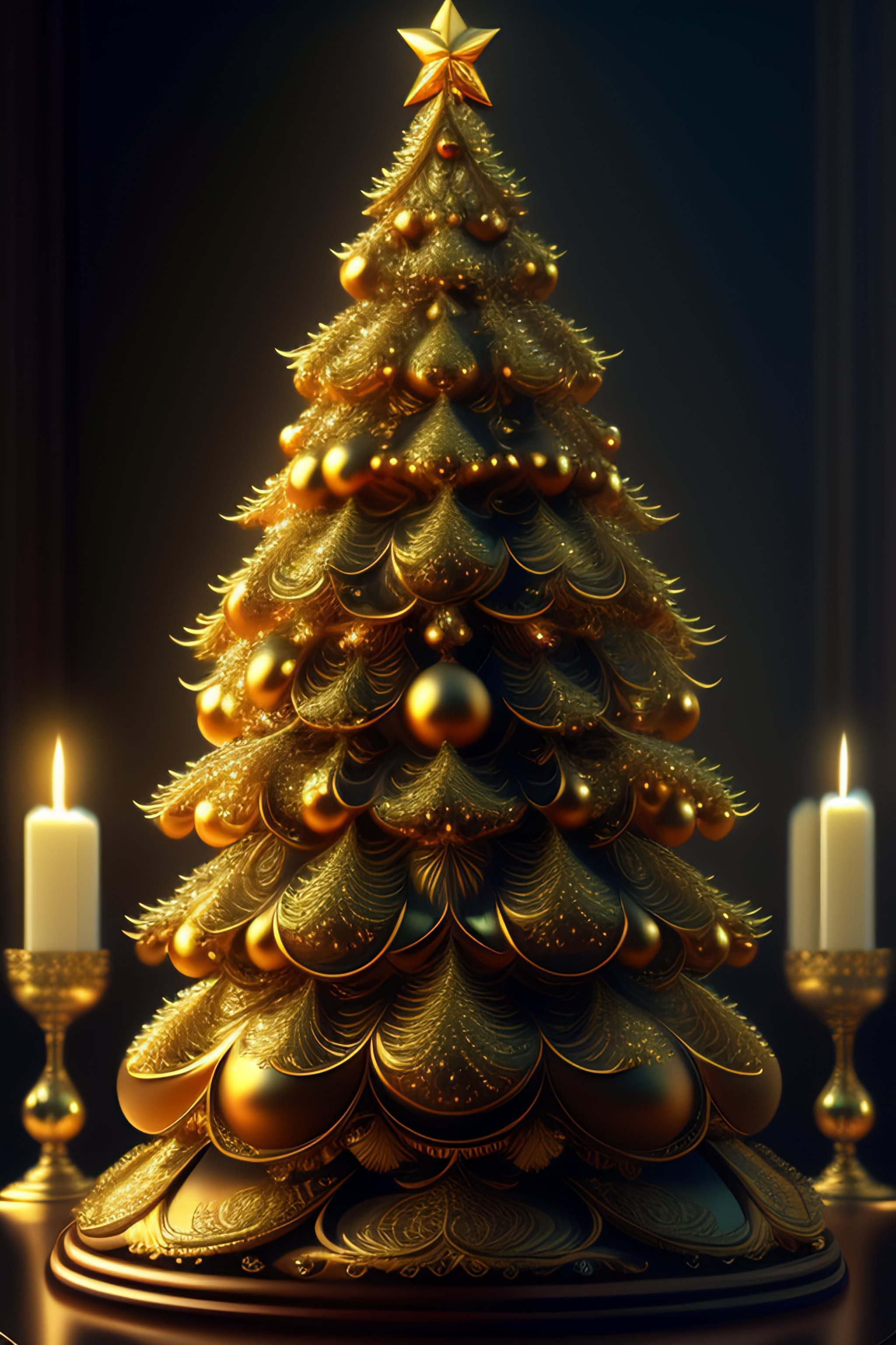 Lexica - Christmas tree, fullsize, by giger, diffuse lighting, fantasy ...