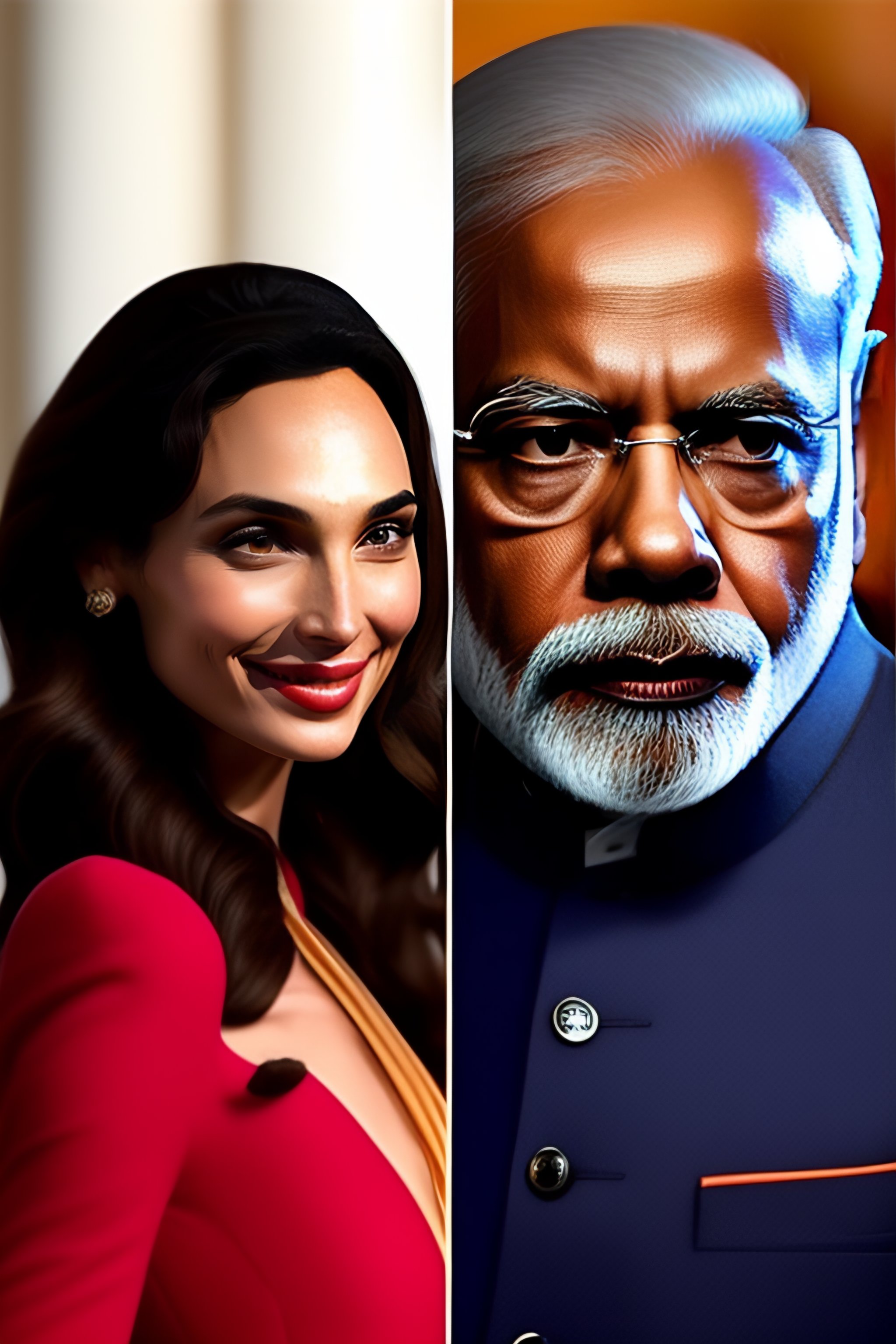 Lexica - Gal gadot with Narendra Modi