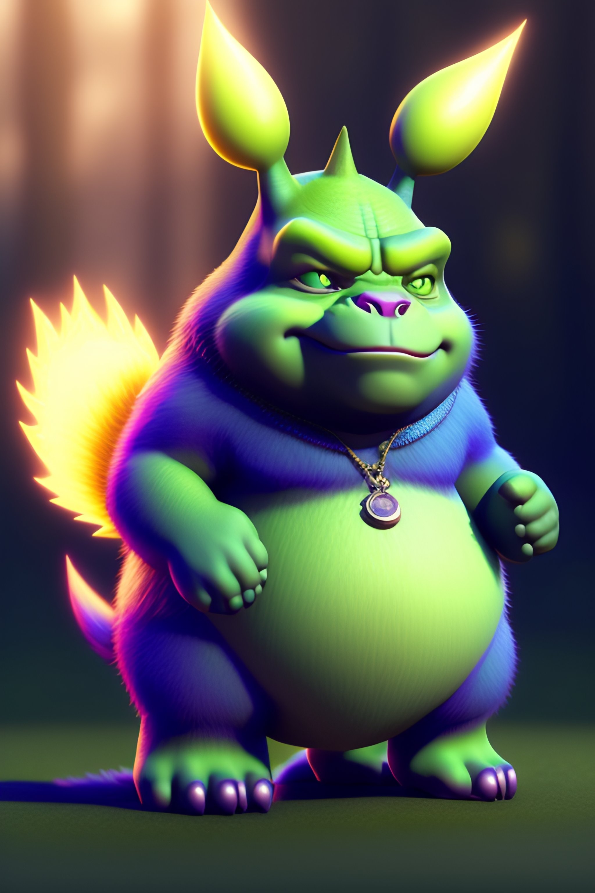 Lexica - Shrek as an electric-type pokemon