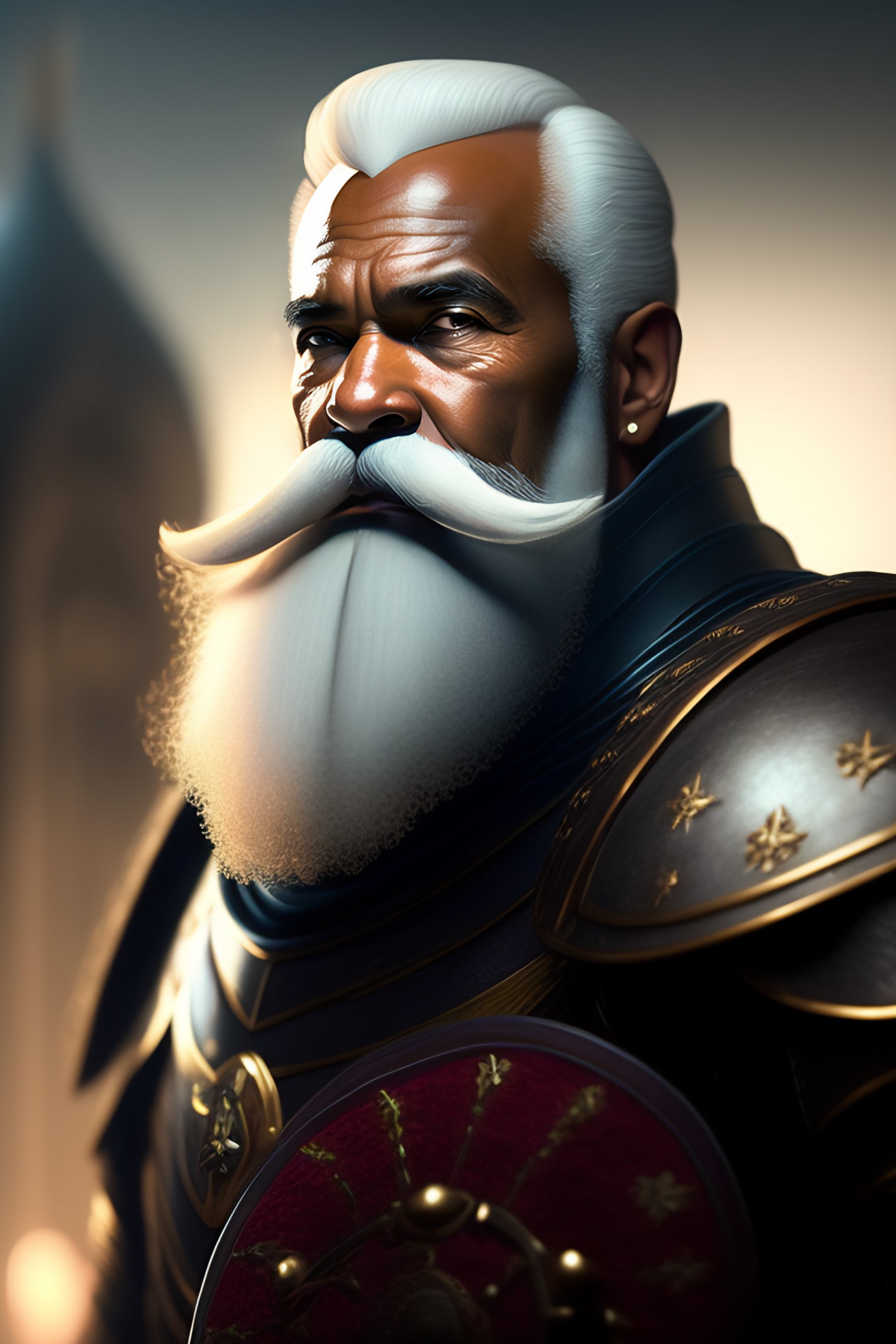 Lexica - An old knight with a big white mustache