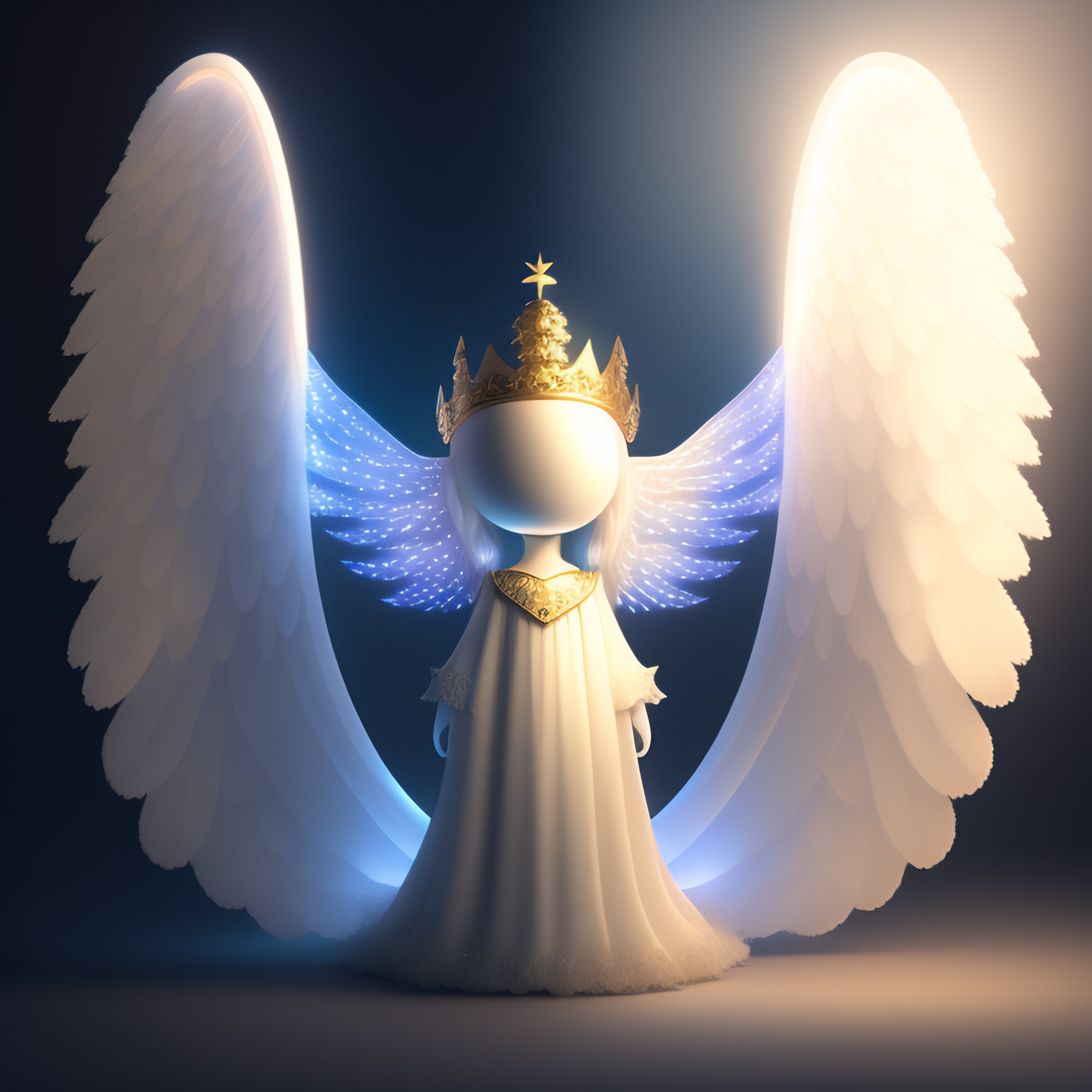 Lexica - A small, childlike being made entirely of shimmering ...