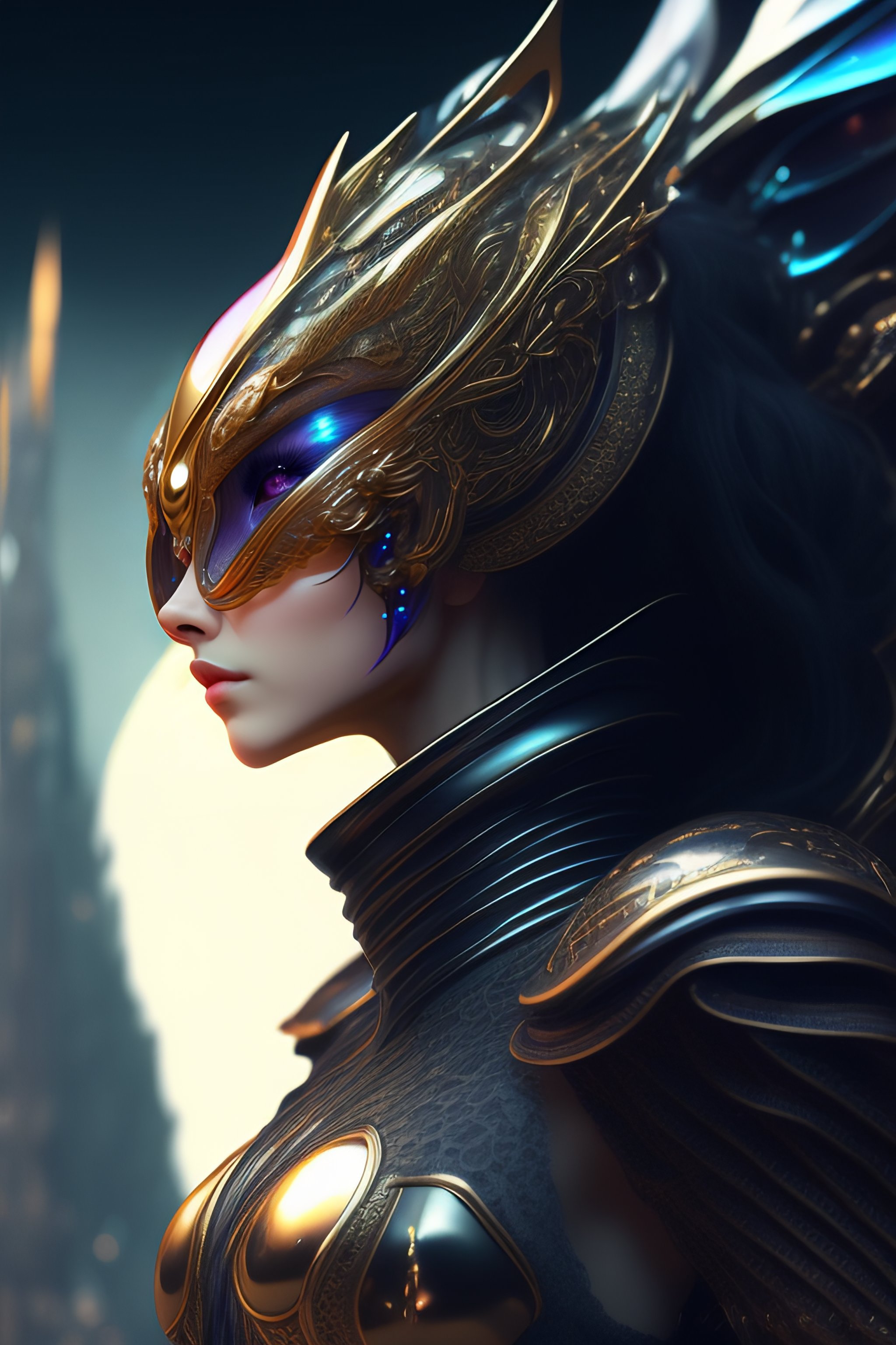 Lexica - Sideview 3D rendering of a gorgeous alien in spaceship ...