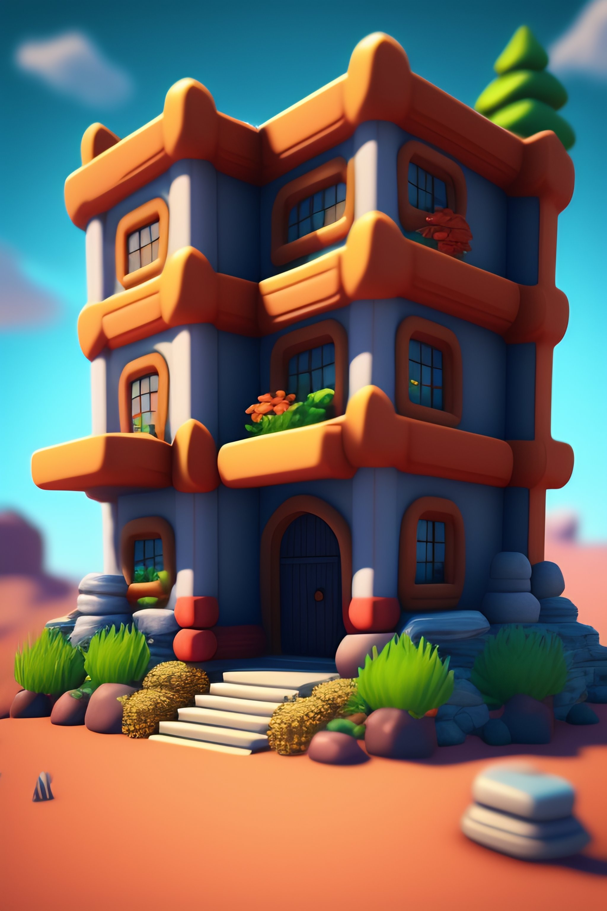 Lexica - 3d stylized game building