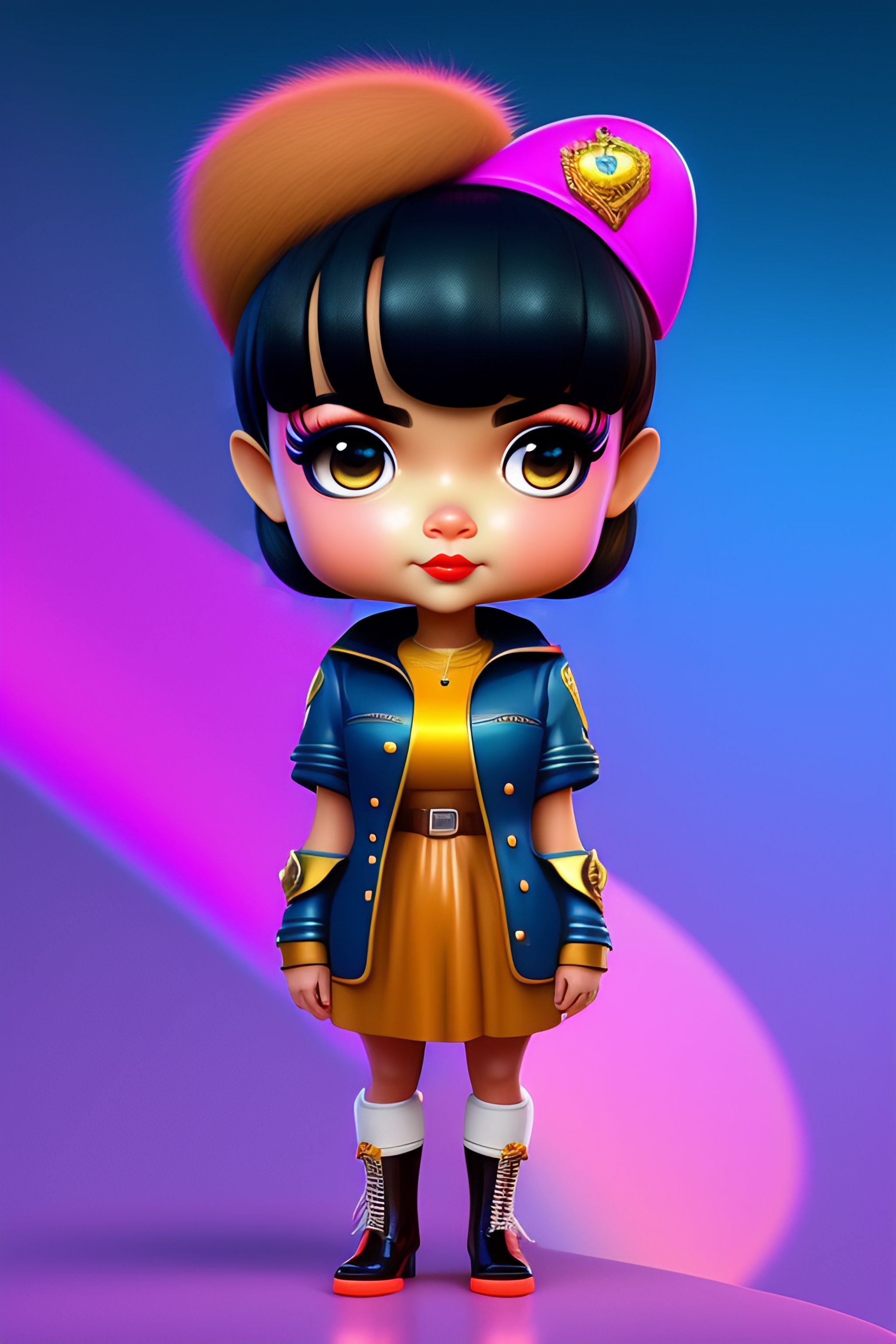 Lexica - Cartoon character in vivize pop style
