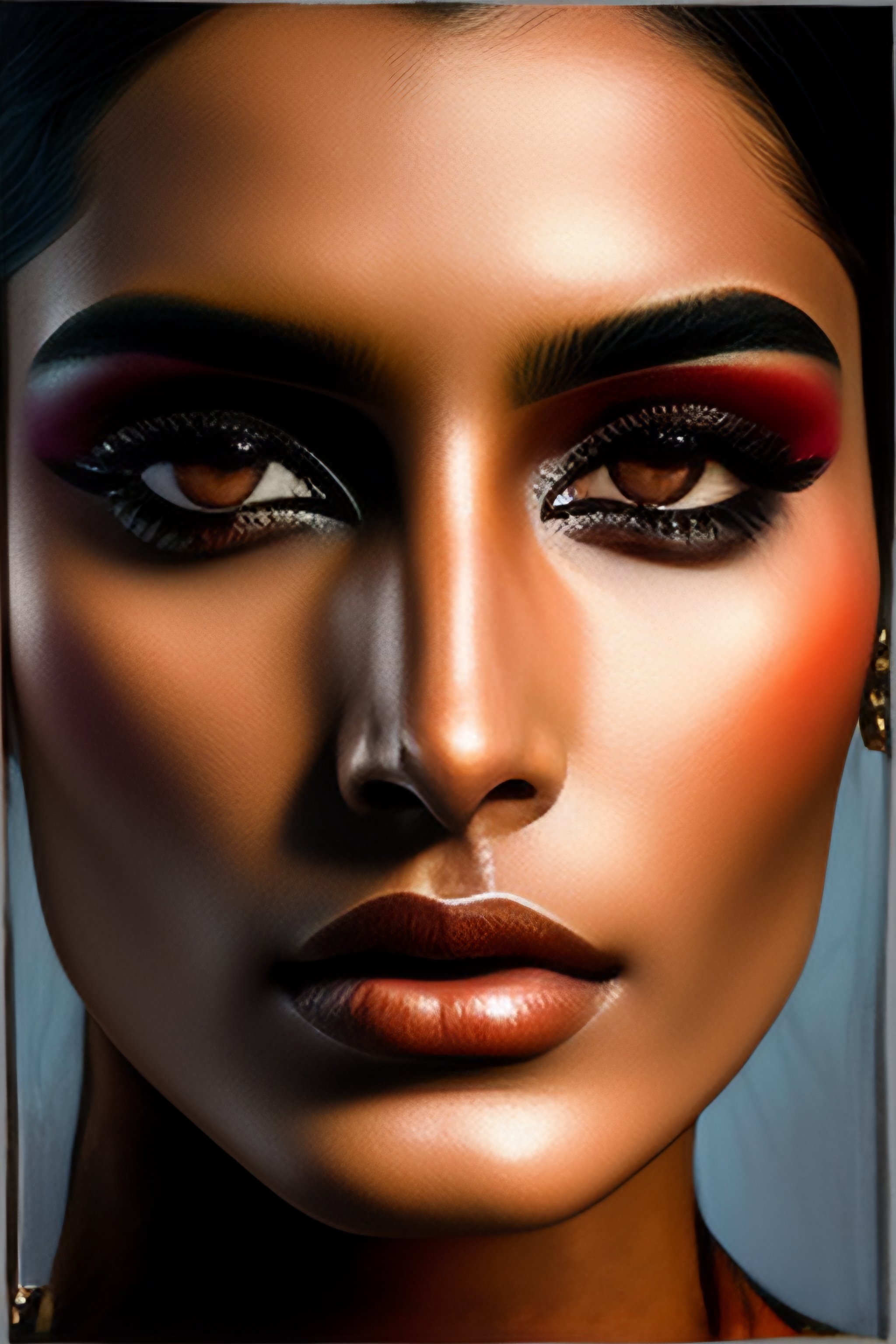 Lexica - Realistic closeup Photo of Beautiful Indian model's face with ...