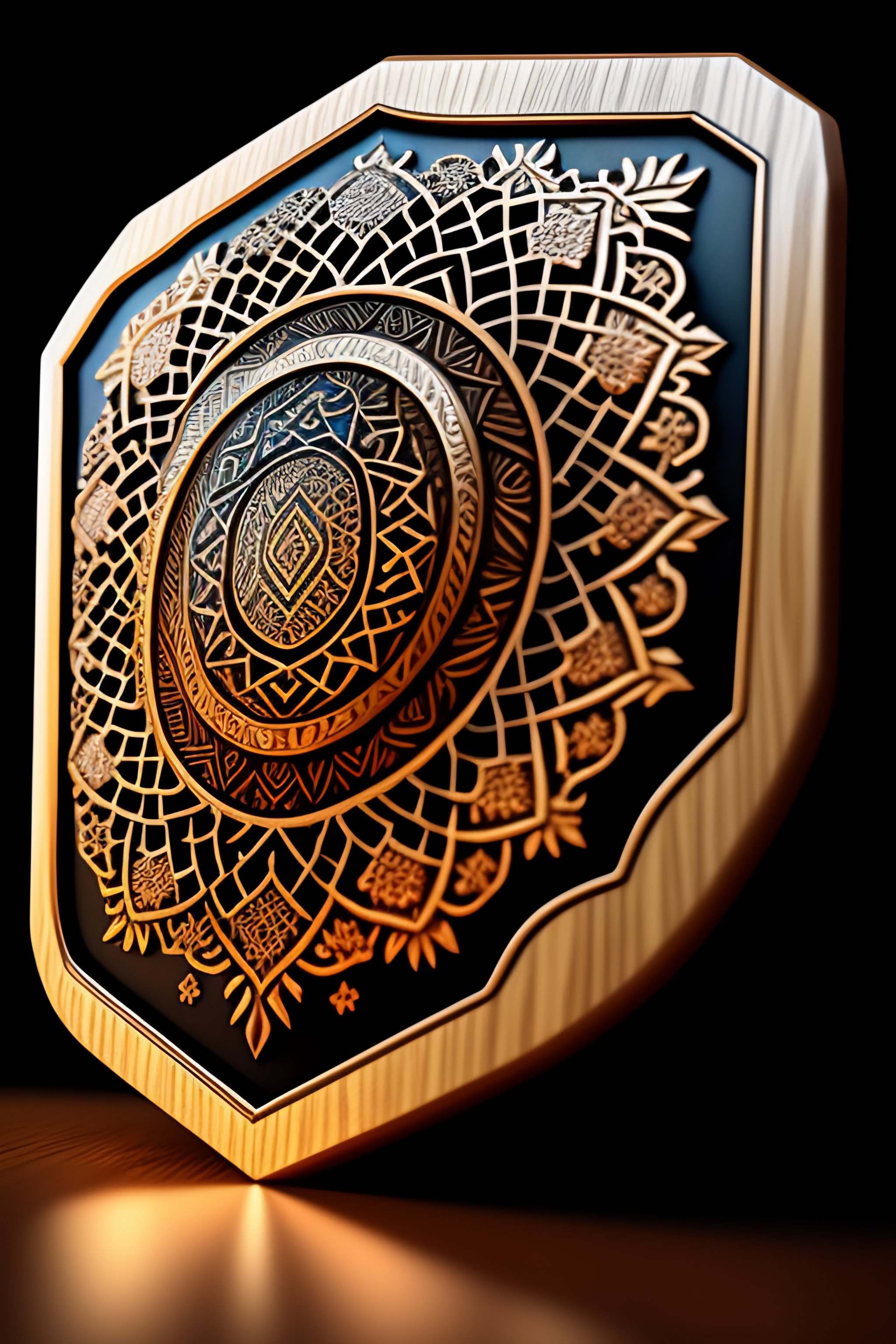 Lexica - Geometric patterns fractal engraved in wood 4K detailed ...