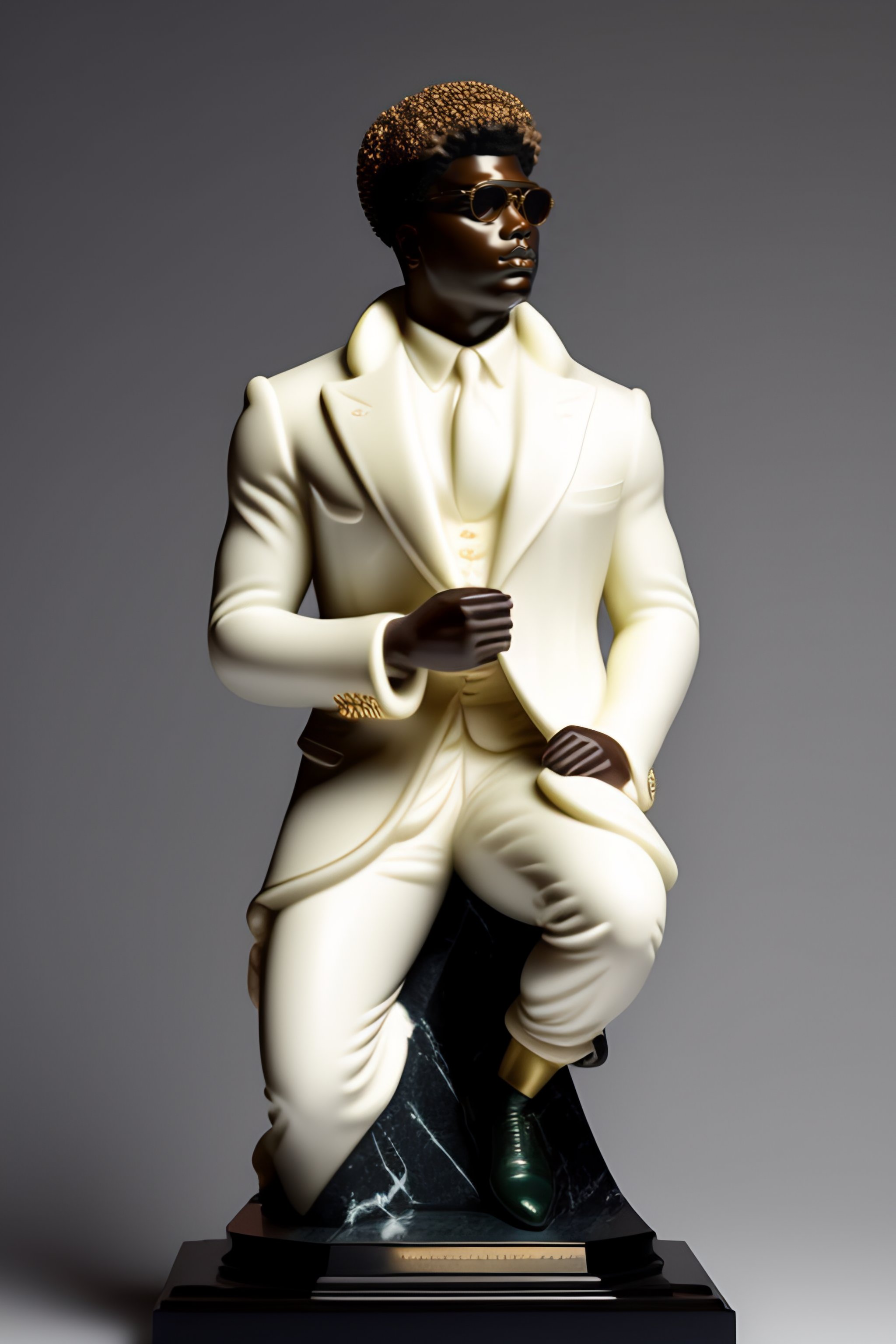 Lexica - A marble statue of rapper gunna