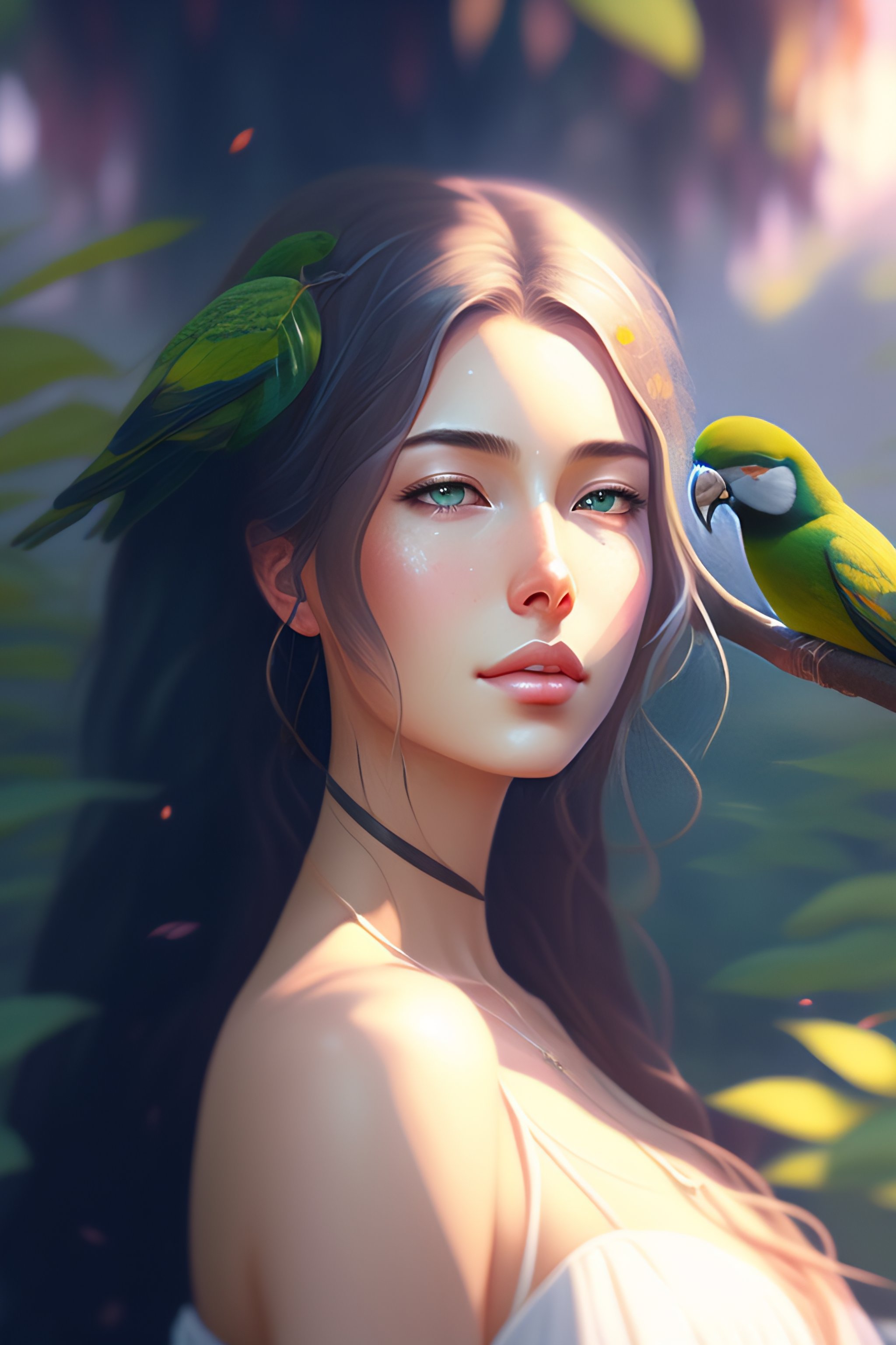 Lexica - Sks woman in the garden, beautiful face, intricate, tone ...