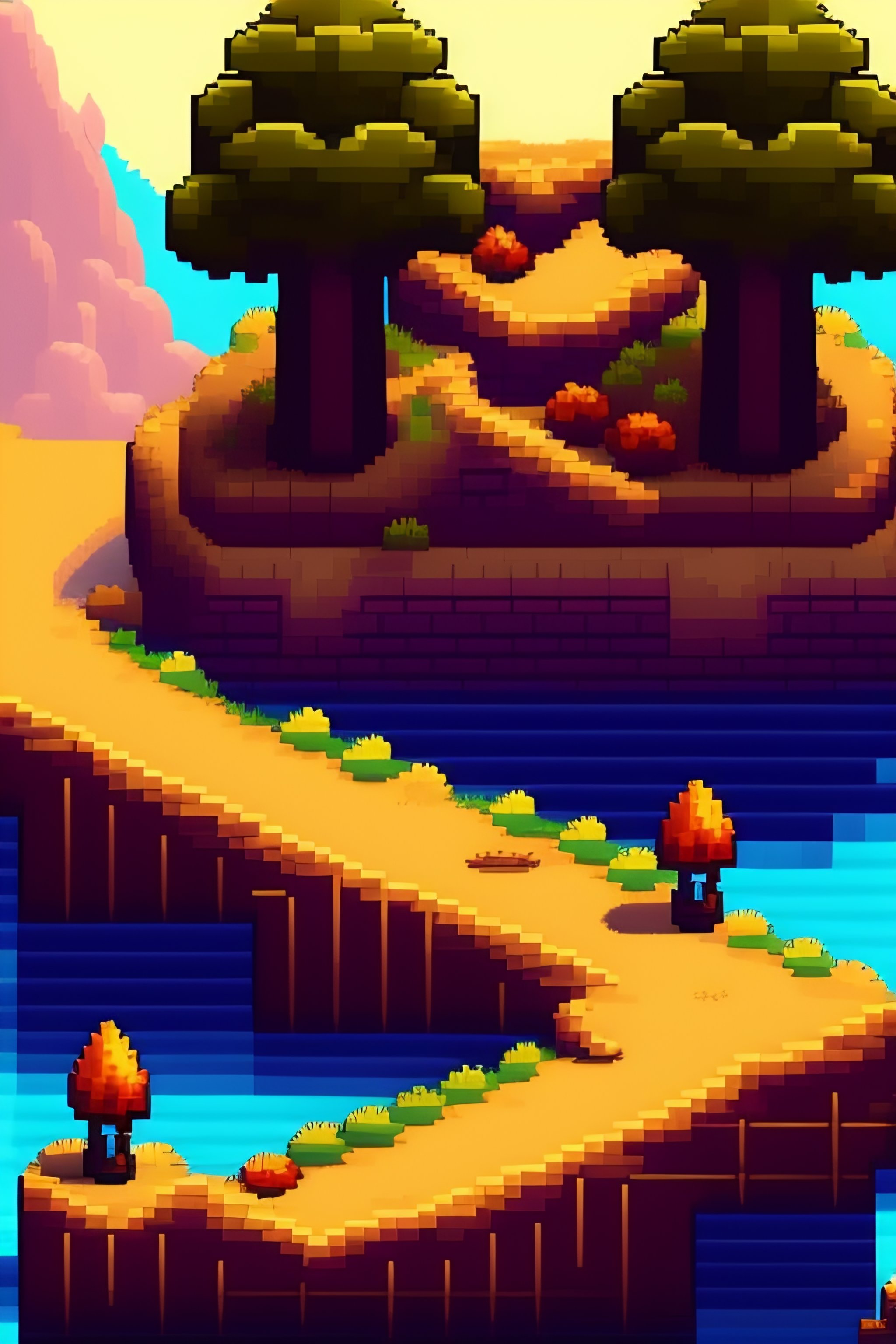 Lexica - Game scenery pixel art 2d, unity, building