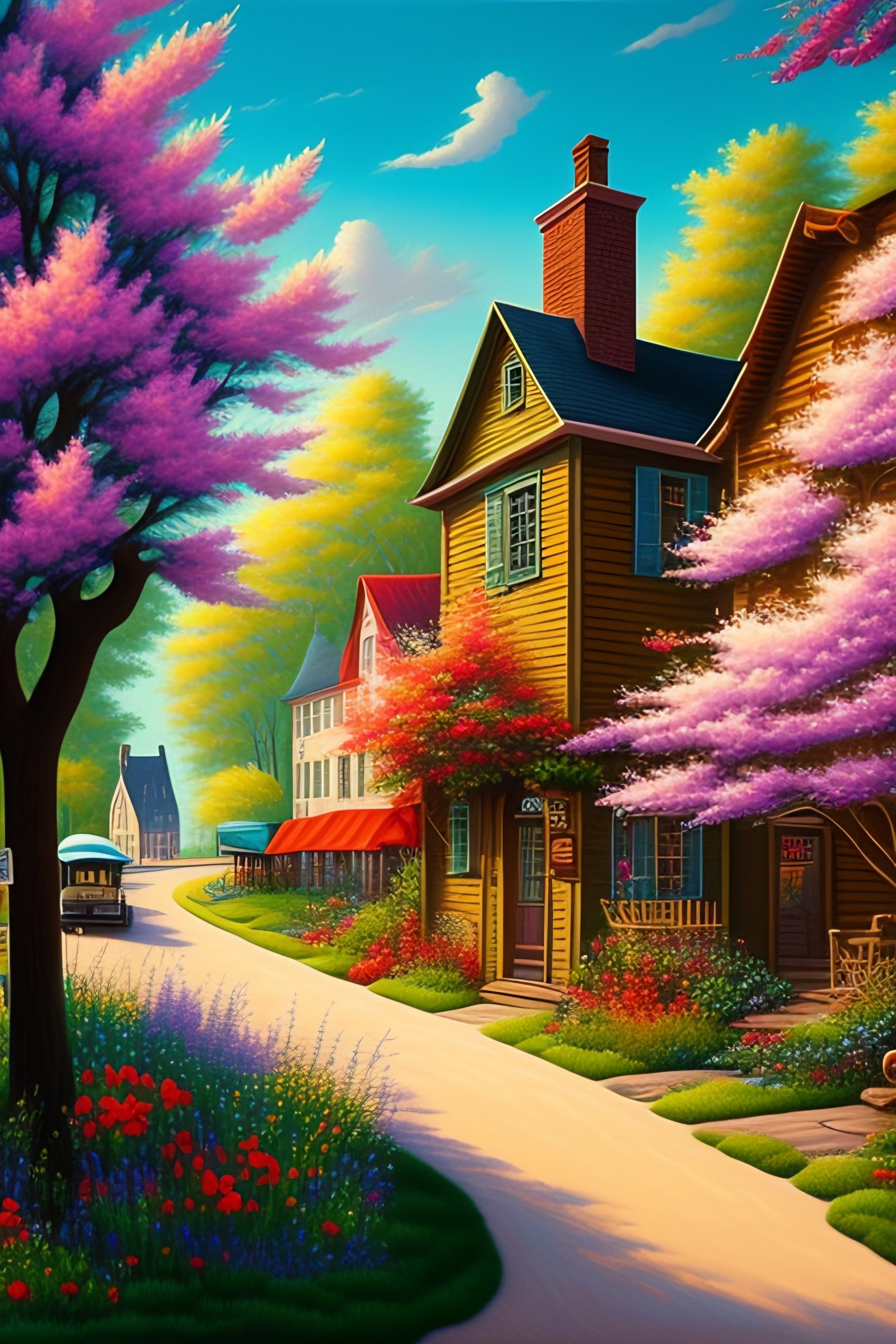 Lexica - Town in spring by charles wysocki